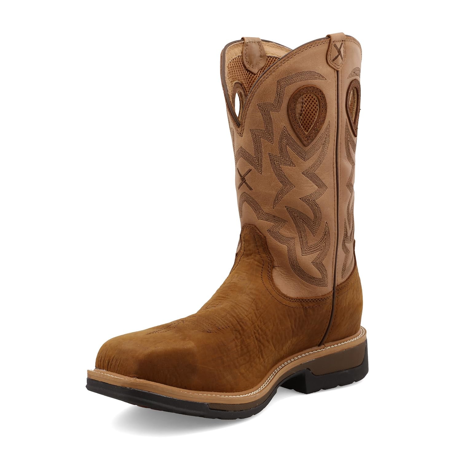 Men's Twisted X MLCCW05 Lite Weight Cowboy Work Boot Bark Brown/Tan ...