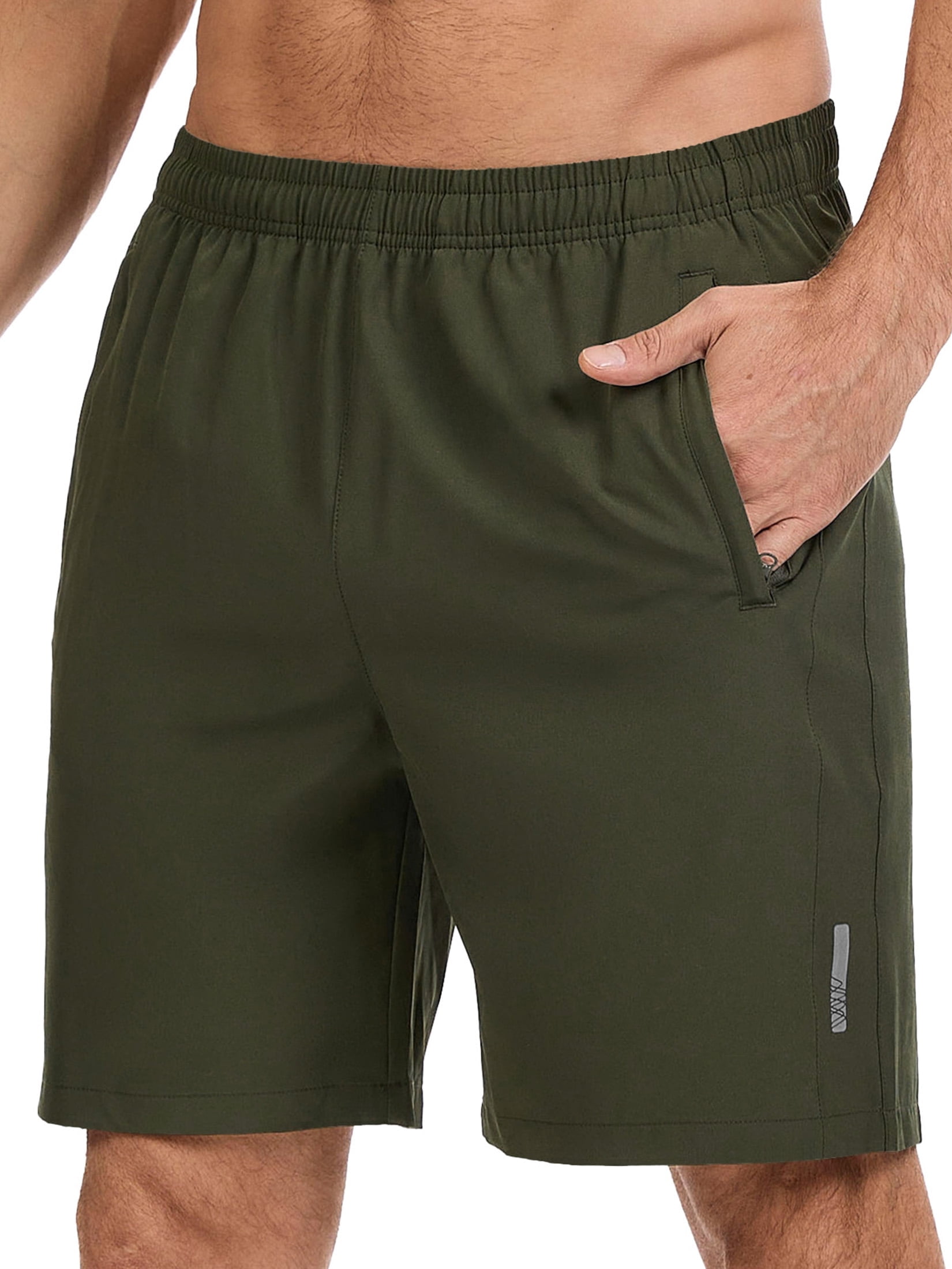 Men's UPF 50+ 7" Inseam Hiking Shorts with 19 Zipper Pockets Water ...