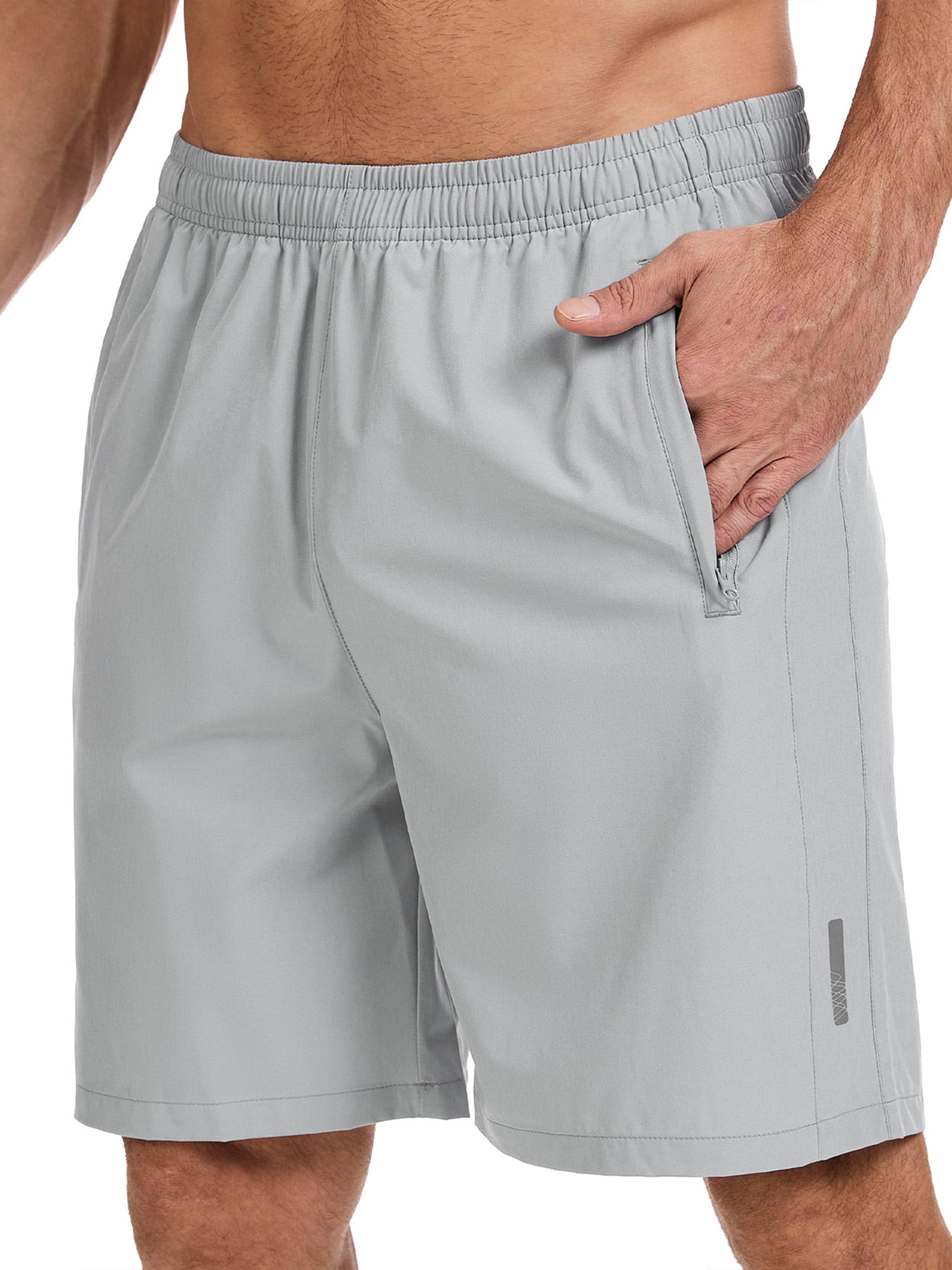 Men's UPF 50+ 7" Inseam Hiking Shorts with 27 Zipper Pockets Water ...