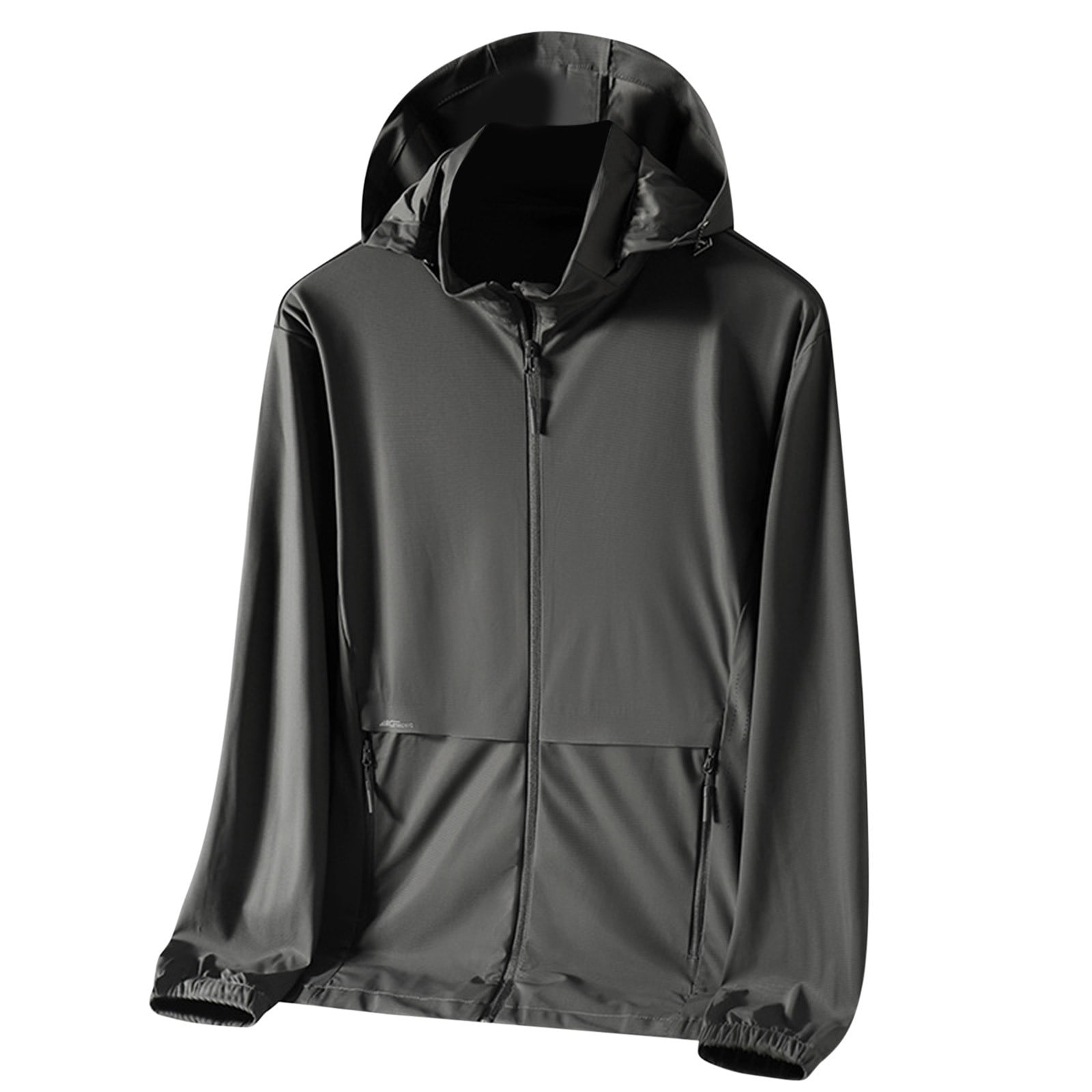 Men's UPF 50+ Light Jacket Full Zip Sun Screen Protection Hoodies Long ...
