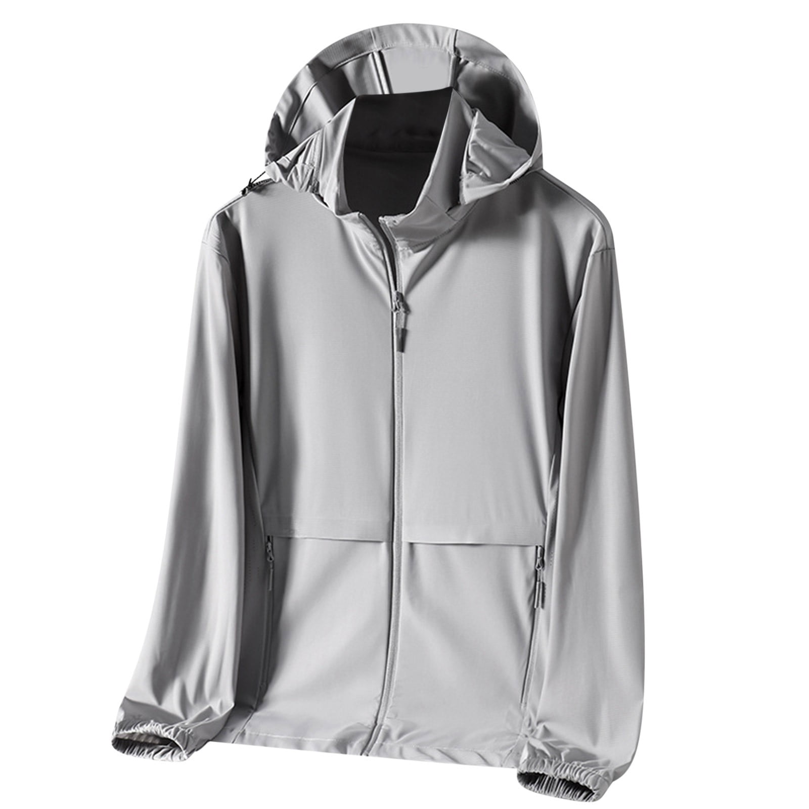 Men's UPF 50+ Light Jacket Sun Protection Hooded SPF UV Jacket Hiking ...