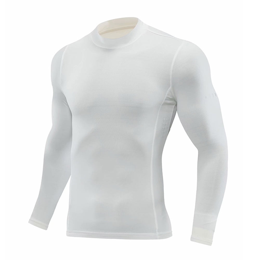 Men's UPF 50+ Long Sleeve Compression Shirts, Water Sports Rash Guard ...