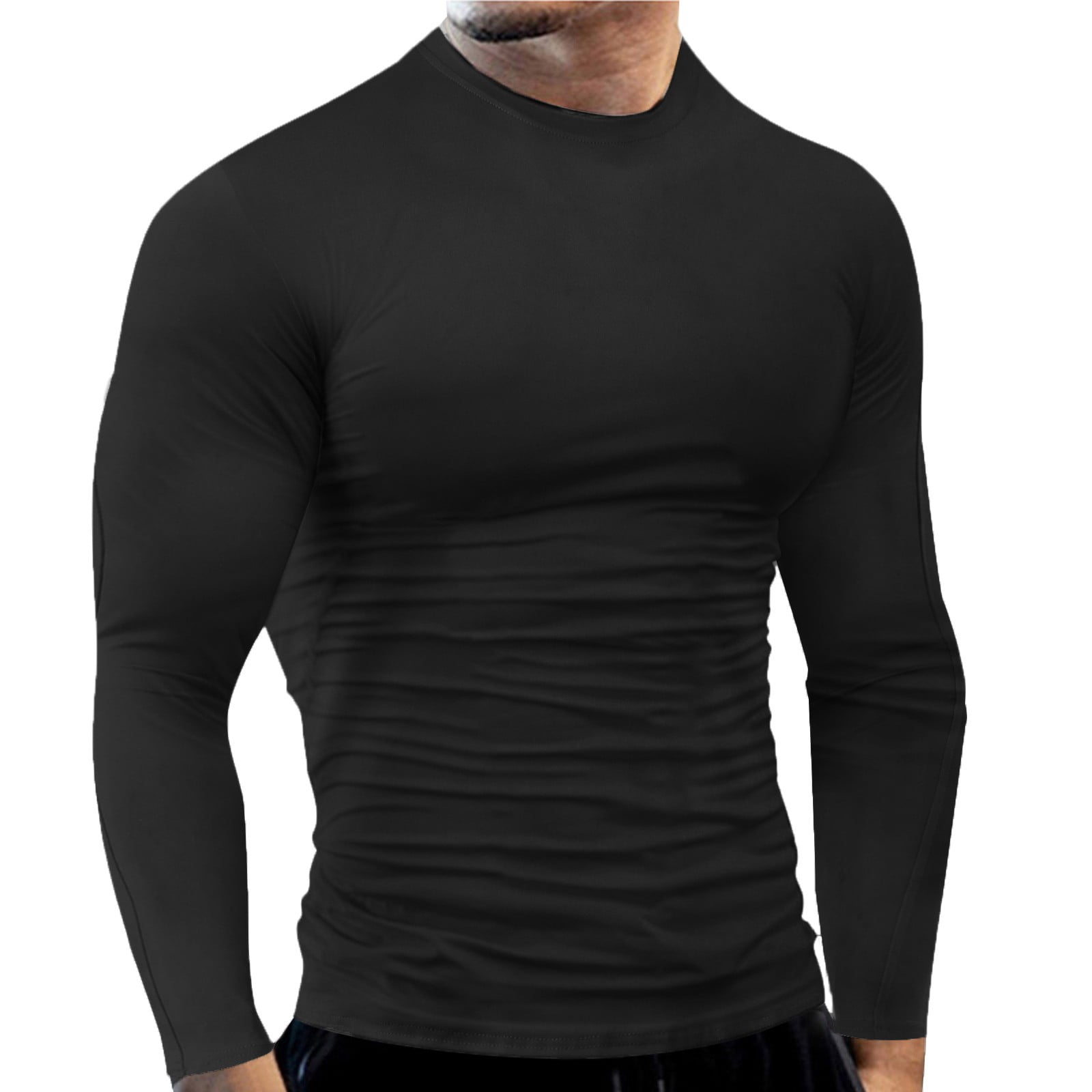 Men's UPF 50+ Long Sleeve Compression Shirts, Water Sports Rash Guard ...