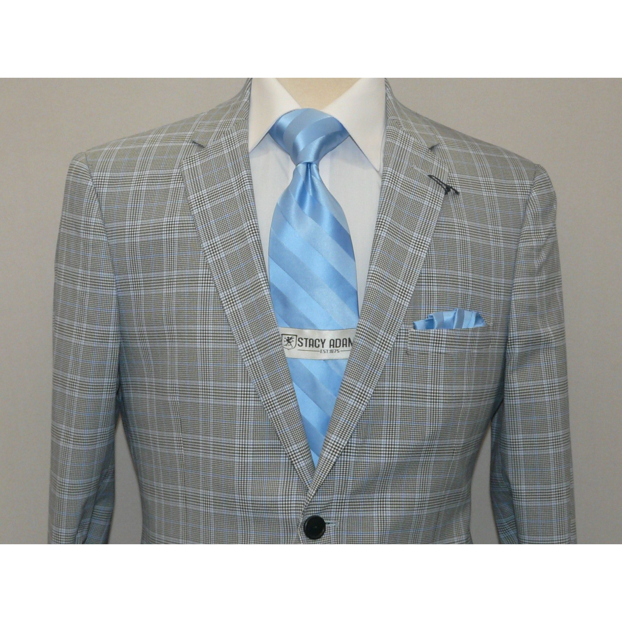 Men's US Polo Sport coat 8911j Black white Hounds-tooth with blue Plaid ...