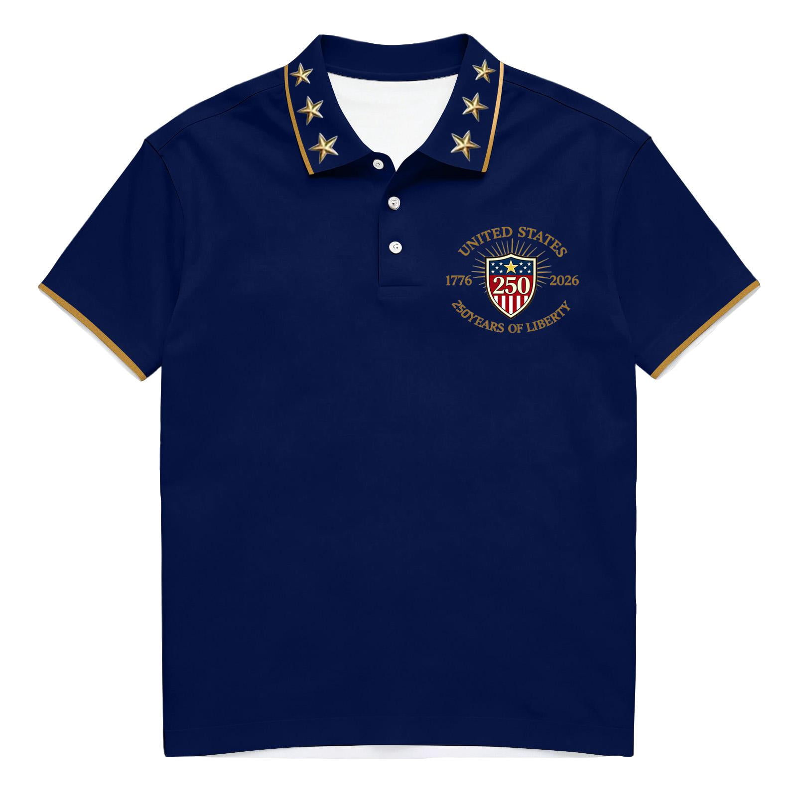 Men's USA 250th Anniversary Polo Shirt We The People Patriotic Flag ...