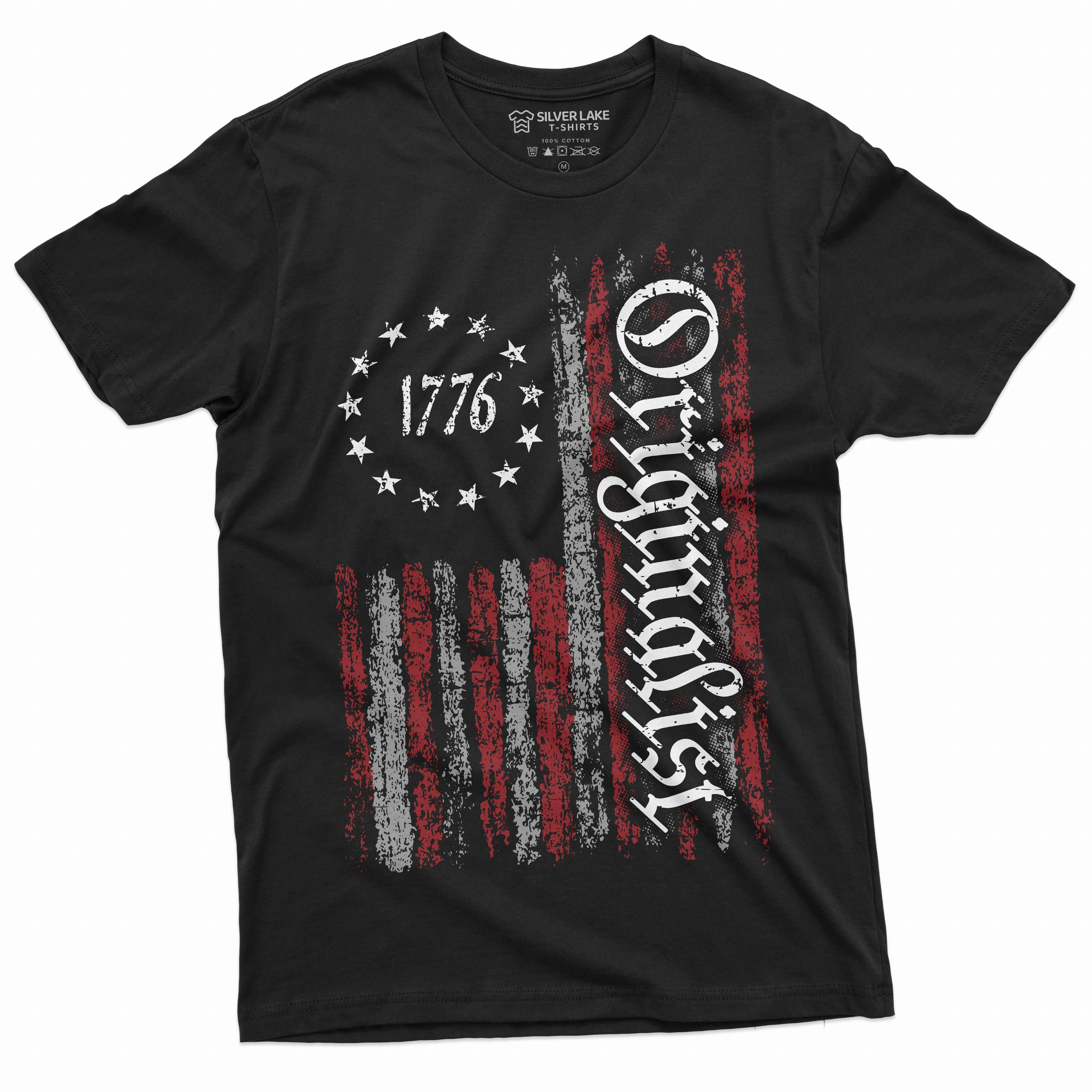 Men's USA Patriotic T-shirt 1776 Originalist T-shirt constitution 4th ...