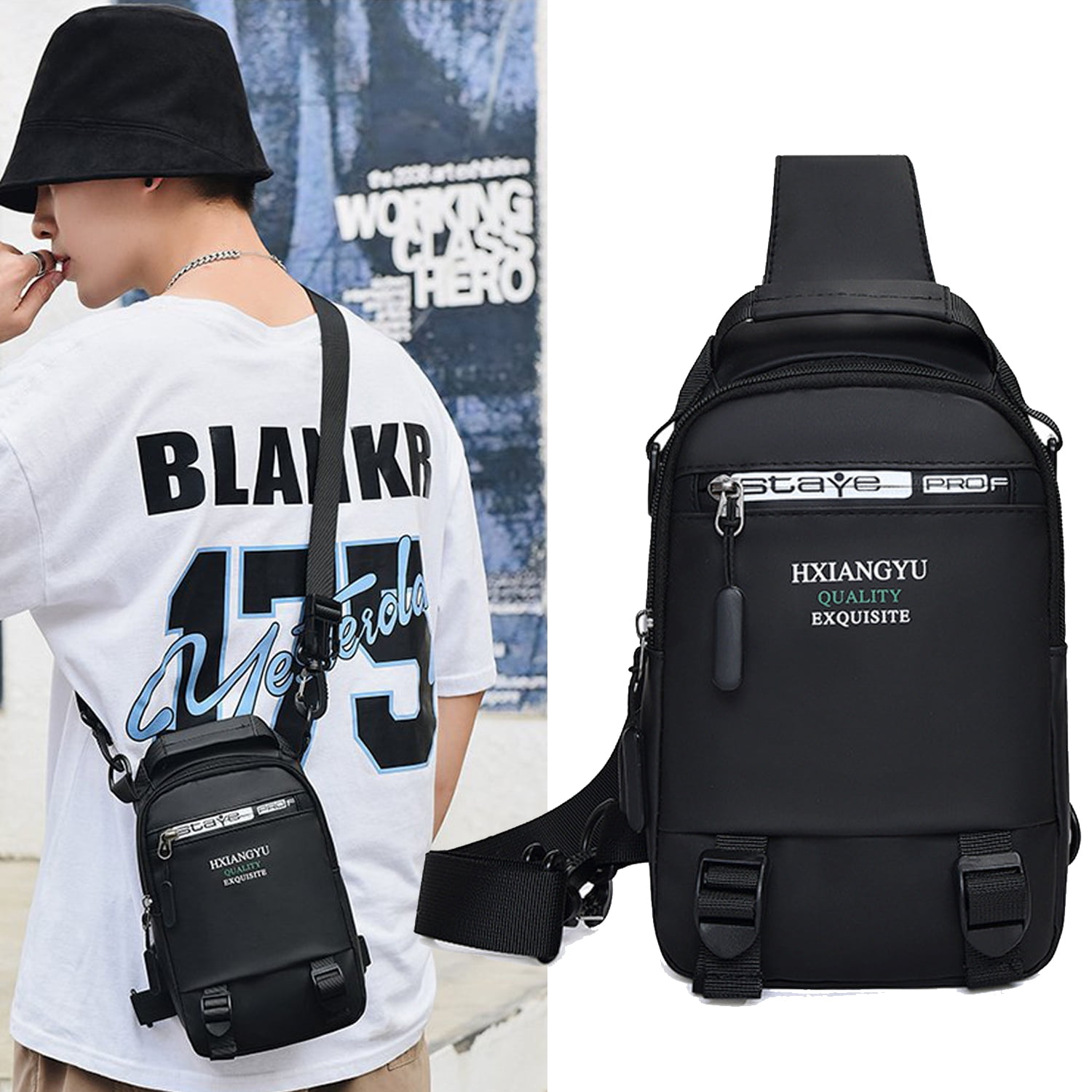 Men's USB Bag Designer Men Messenger Packet Bag - Walmart.com