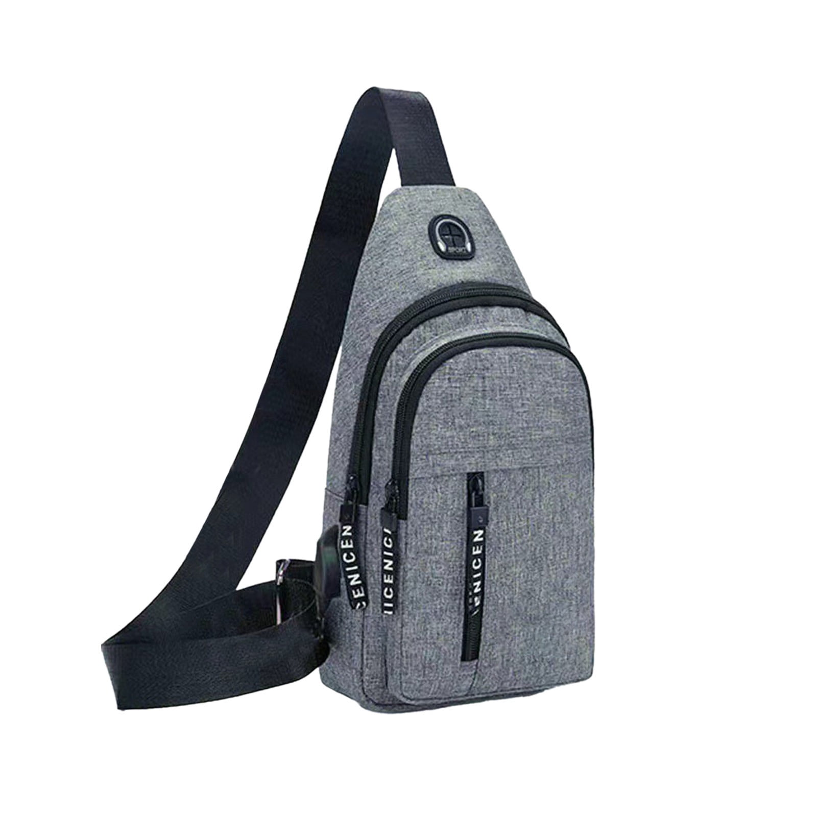 Men's USB Charging Chest Bag - External Battery Waist/Shoulder ...