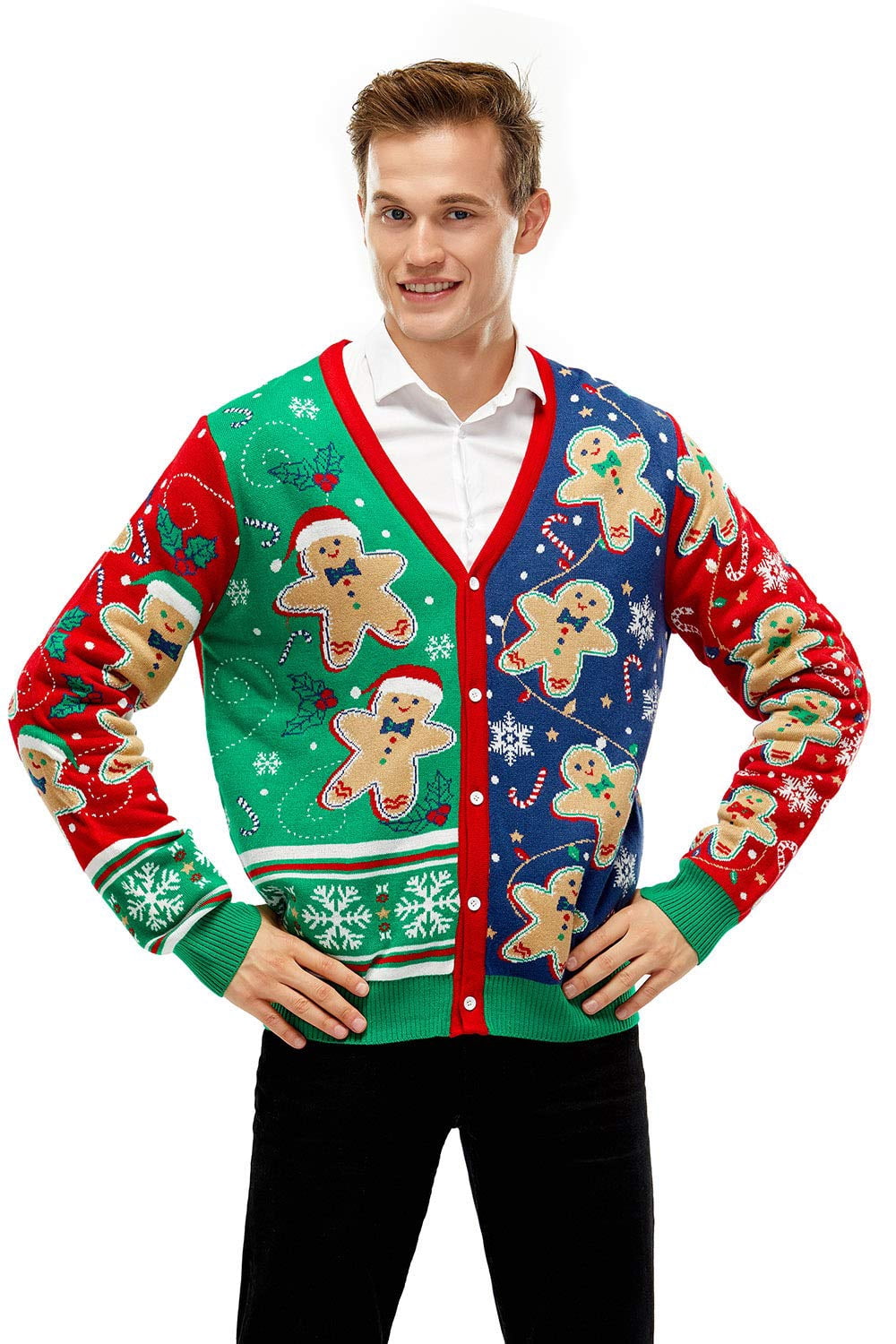 Men's Ugly Christmas Cardigan | Unisex Women | Xmas Novelty FUUNY ...