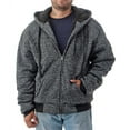 Mens Ultra Soft Sherpa Lined Hoodie Full Zip Fleece Lining Winter