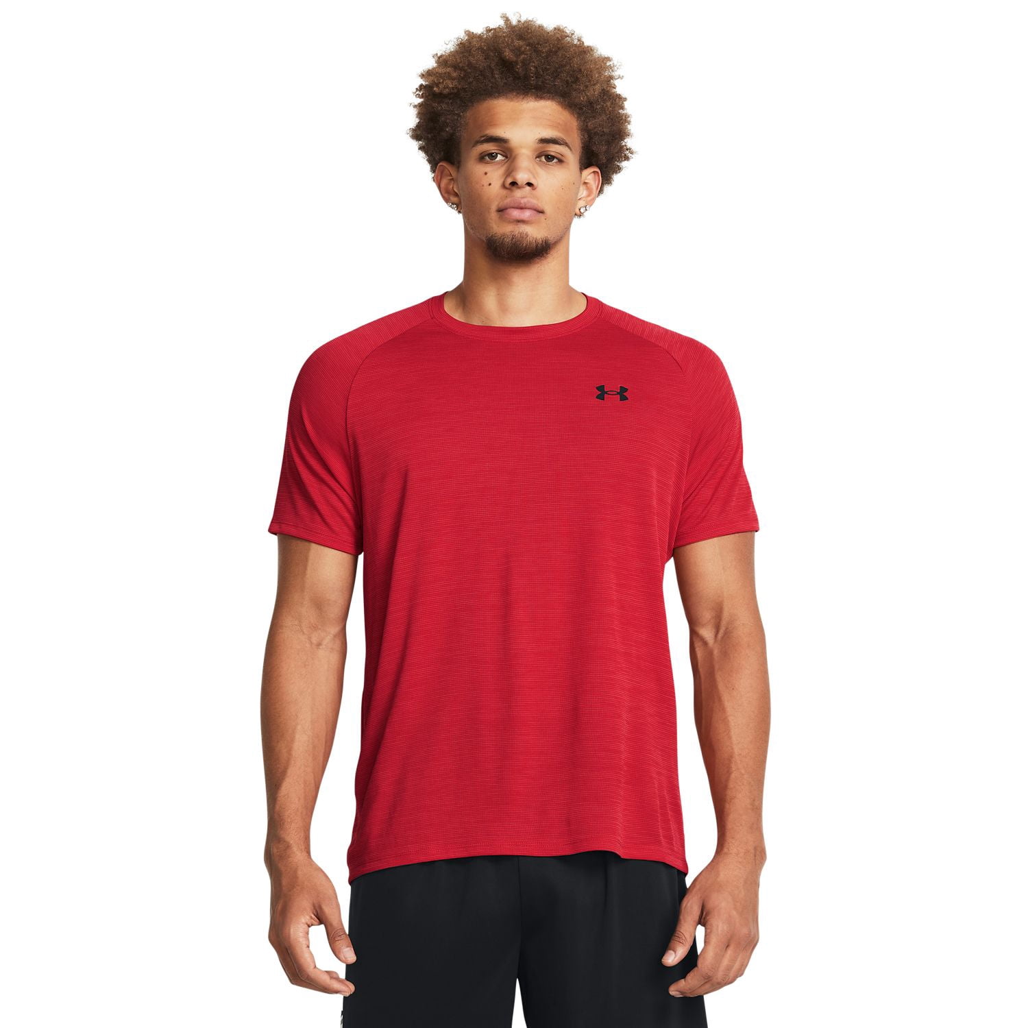 Men's Under Armour Tech Textured Short Sleeve Tee Color: Red Size: XL ...