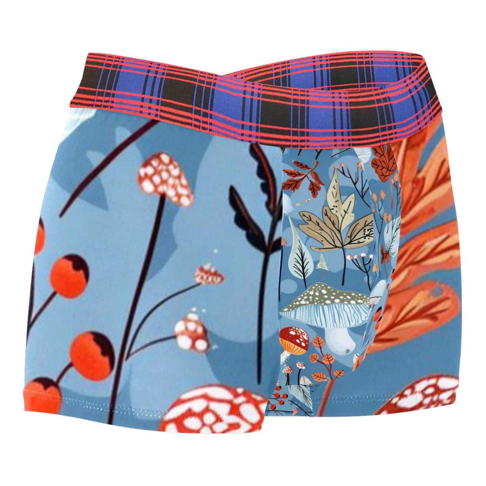 Men's Underwear Boxer Brief, Boxers for Men, Cartoon Forest Mushroom ...