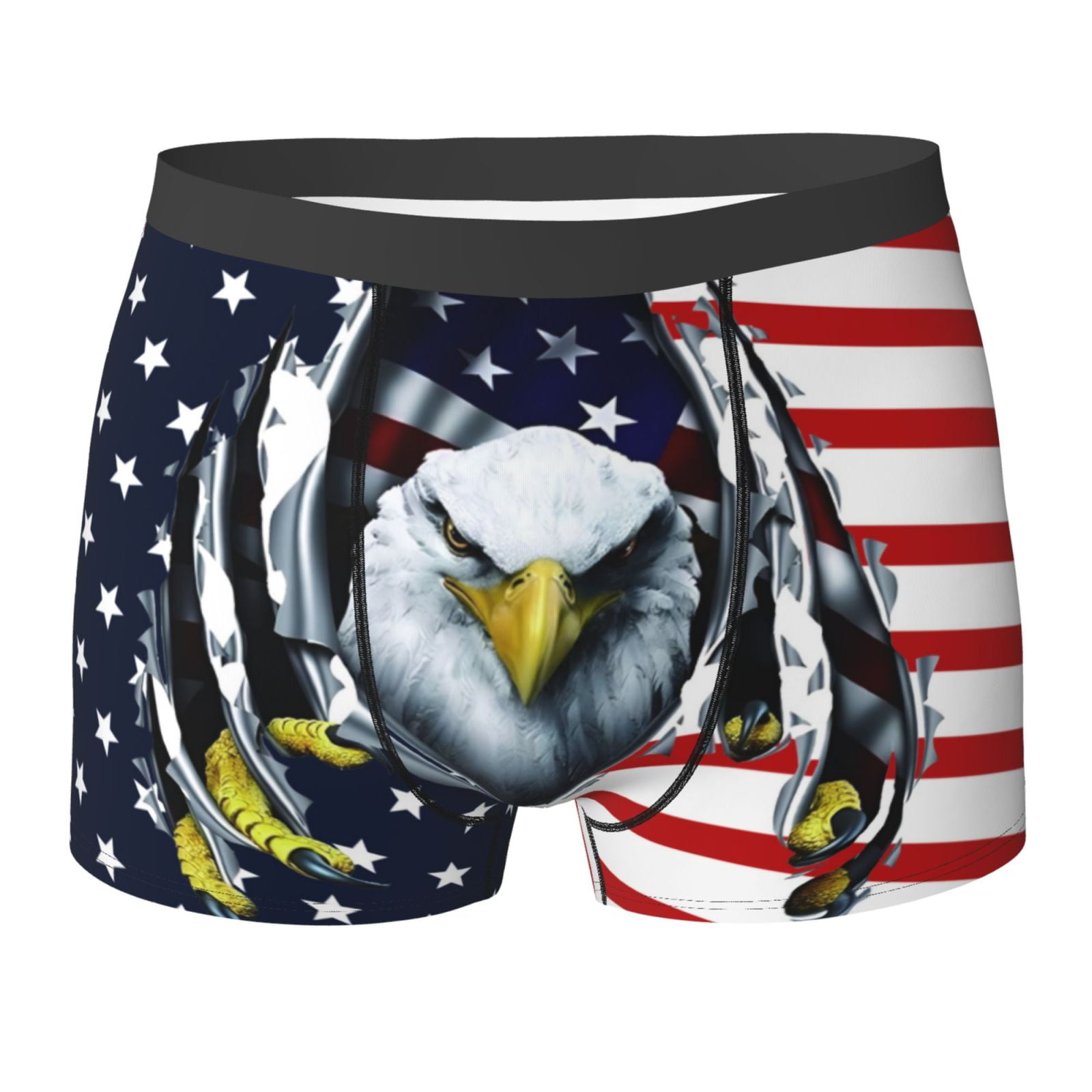 Men's Underwear Boxer Briefs American Flag Bald Eagle Breathable ...