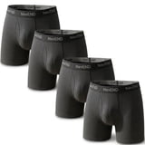 Men's Underwear Bamboo Viscose Boxer Briefs Ultra Breathable, No Riding ...