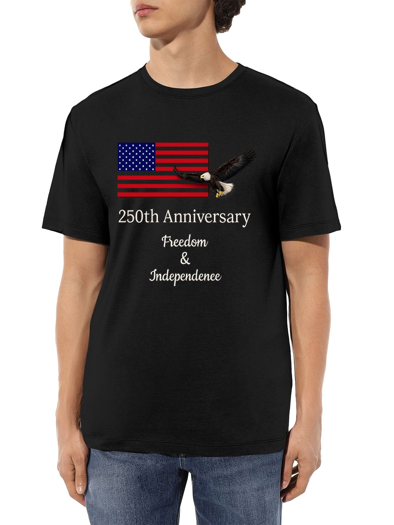 Men's United States 250th Anniversary American Flag and Bald Eagle ...