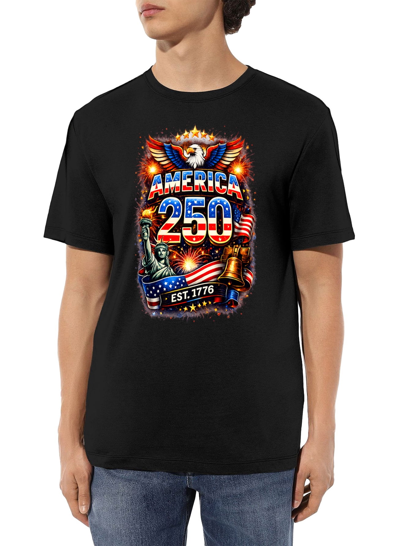 Men's United States 250th Anniversary Patriotic Eagle Liberty Bell ...
