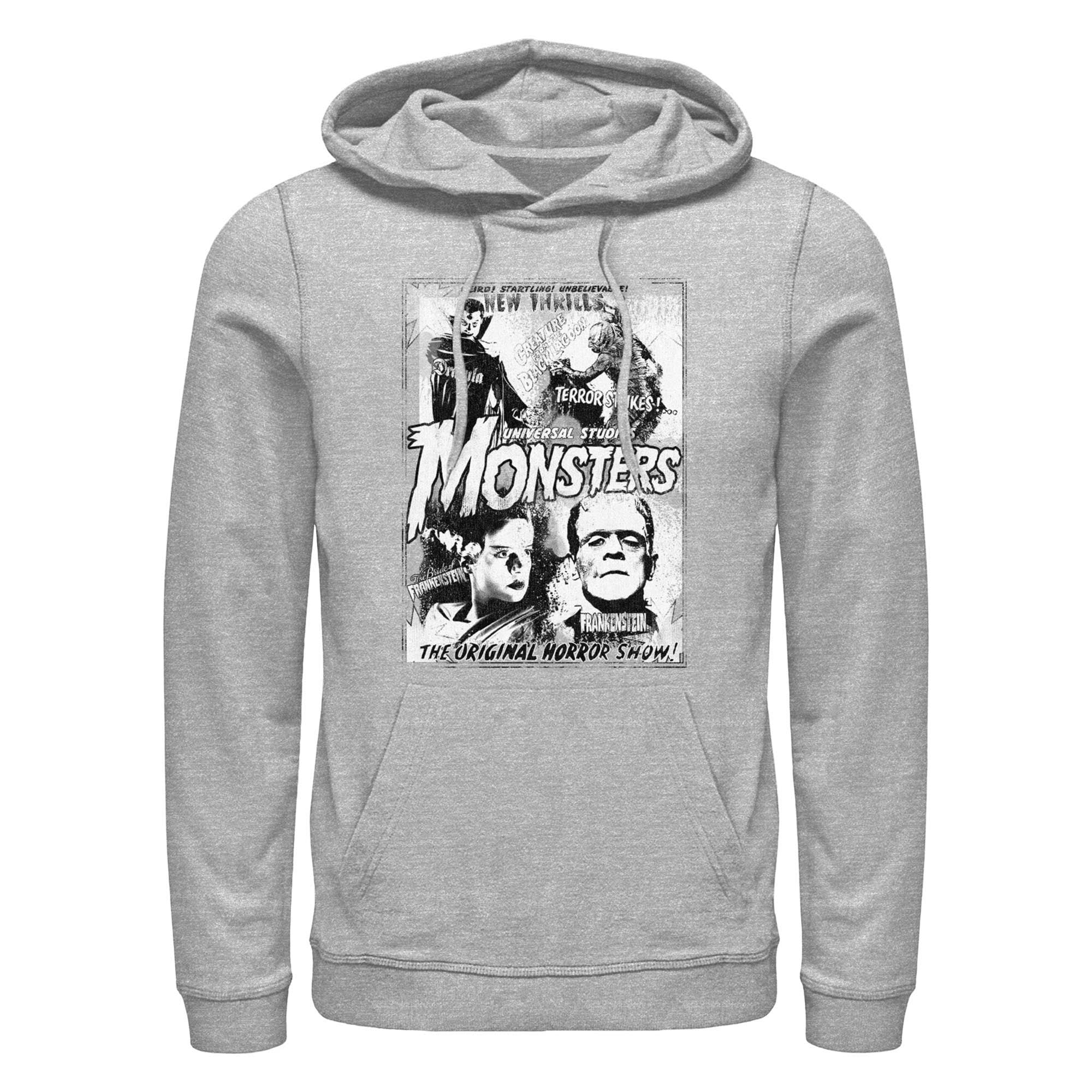 Men's Universal Monsters Original Monster Flicks Pull Over Hoodie ...