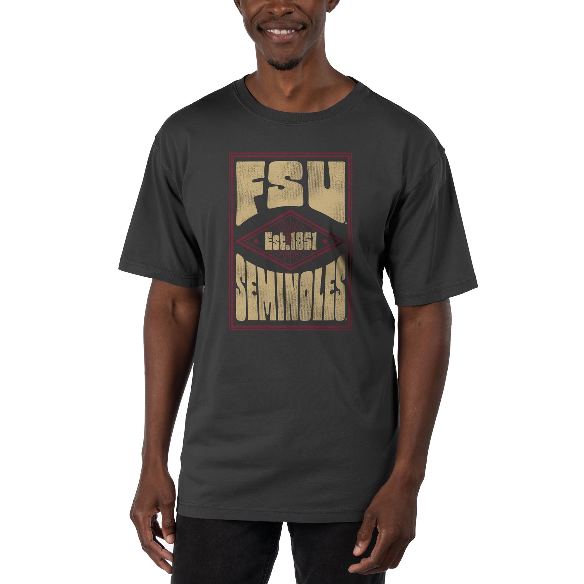 Men's Uscape Apparel Black Florida State Seminoles Garment Dyed T-Shirt ... Men's Uscape Apparel Black Florida State Seminoles Garment Dyed T-Shirt ...