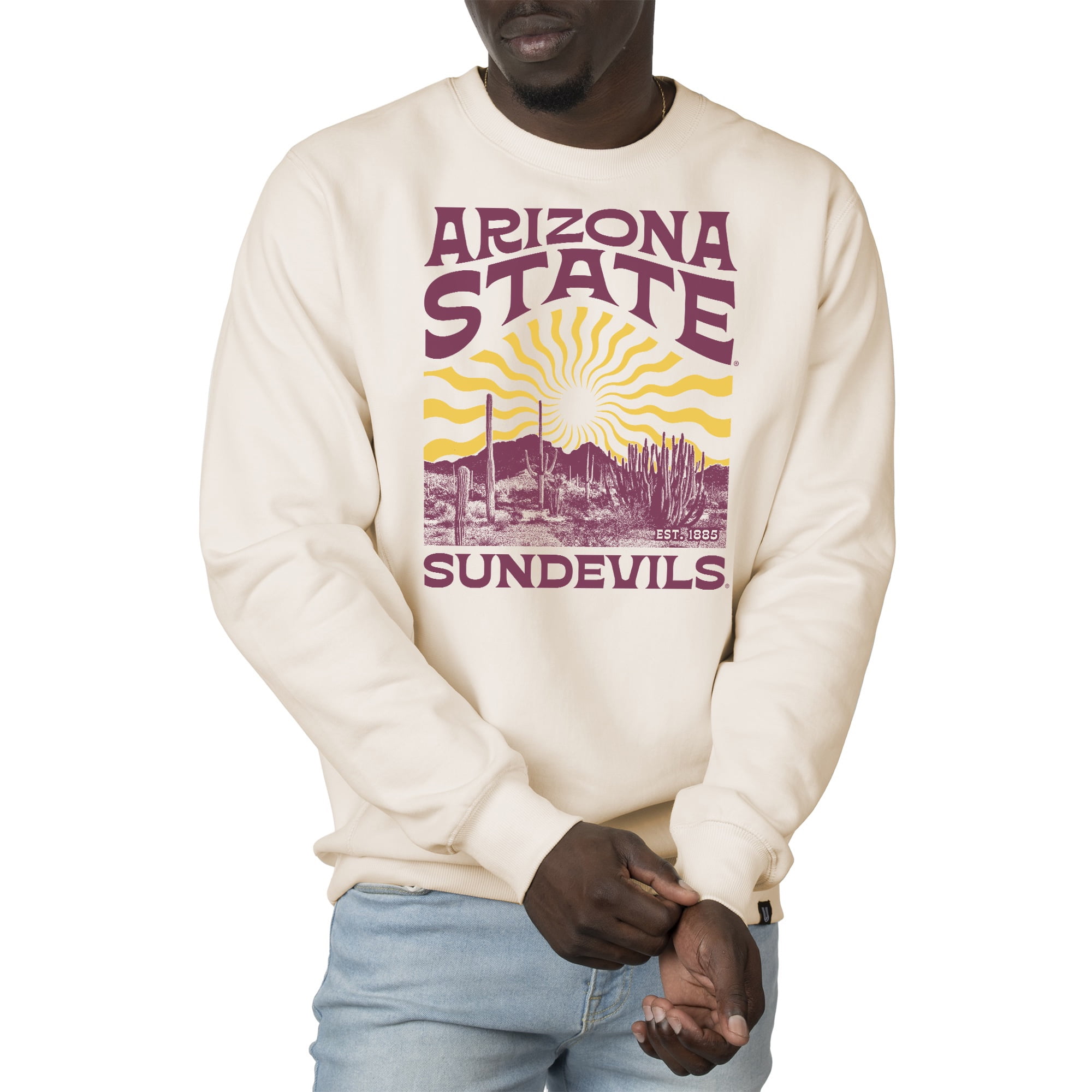 Men's Uscape Apparel Cream Arizona State Sun Devils Premium Heavyweight ...