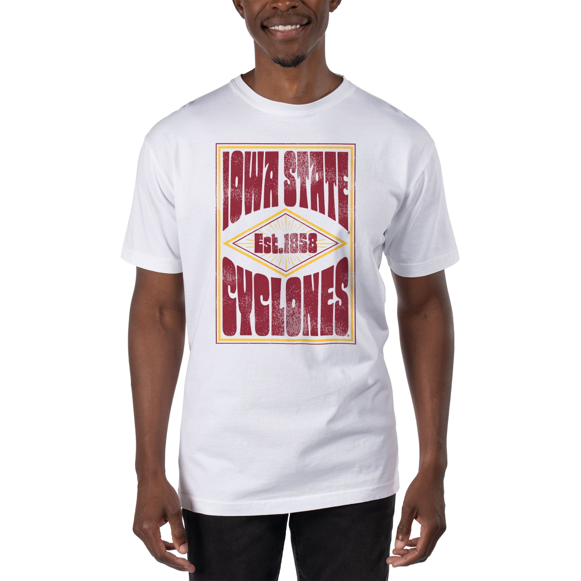 Men's Uscape Apparel White Iowa State Cyclones T-Shirt - Walmart.com