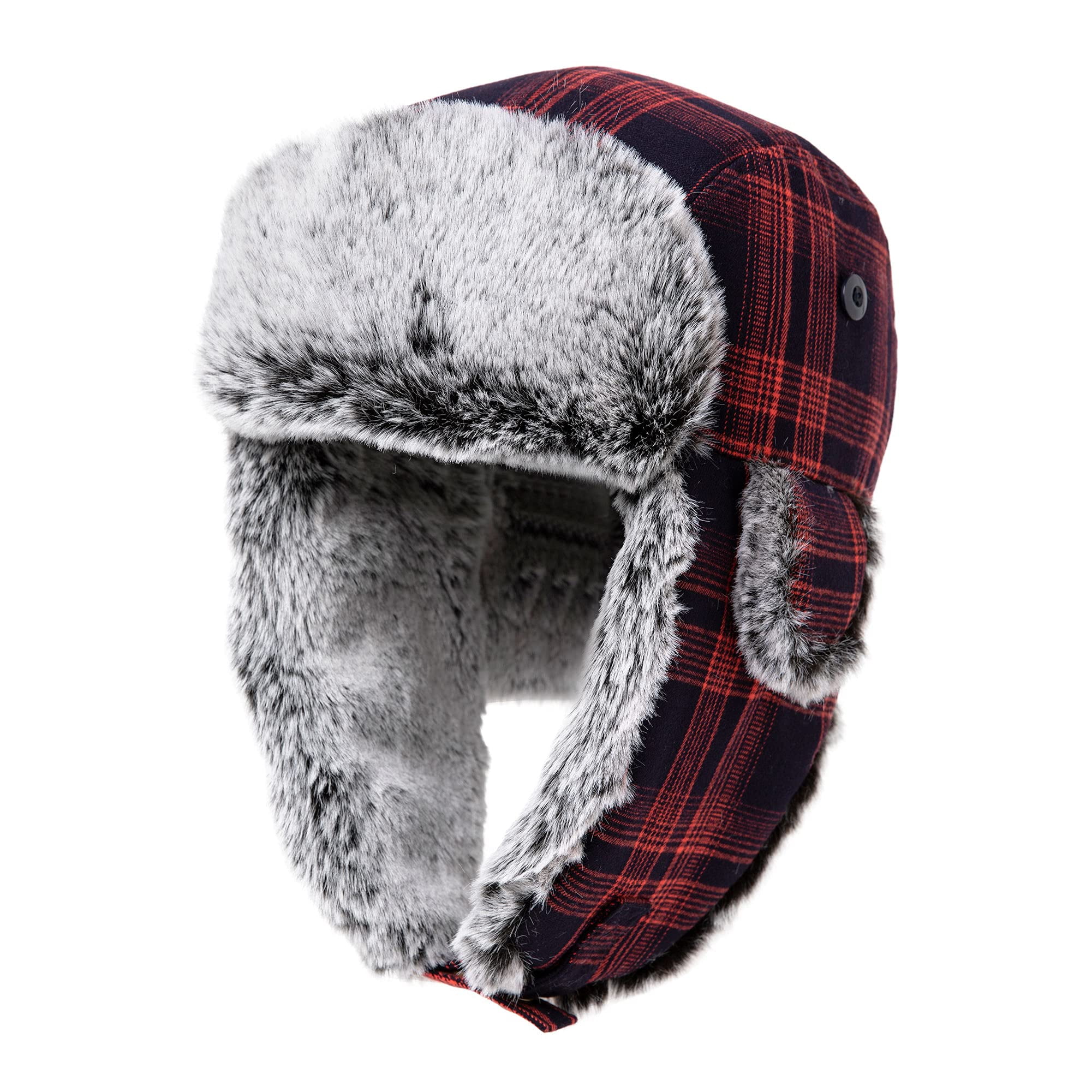 Men's Ushanka Trapper Hat: Warm Eskimo with Brim Winter Hunting Ear ...