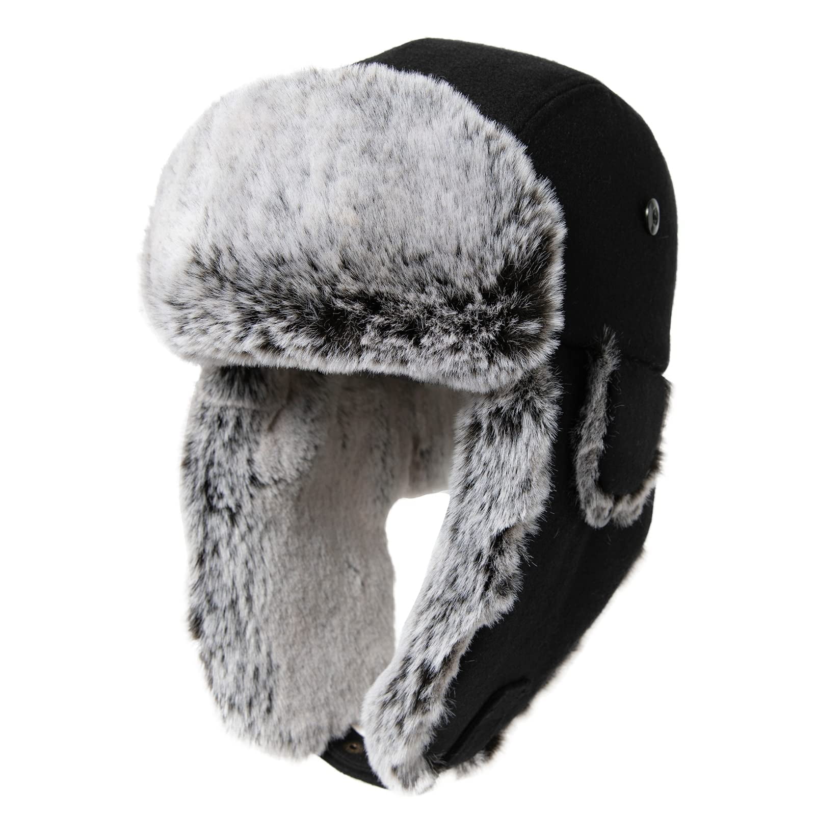 Men's Ushanka Trapper Hat: Warm Eskimo Winter Hunting Ear Protection ...