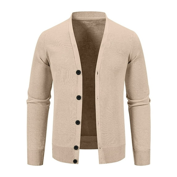 Men's V Neck Cardigan Sweater Casual Lightweight Button Down Knitted Cardigan Sweater - Walmart.com