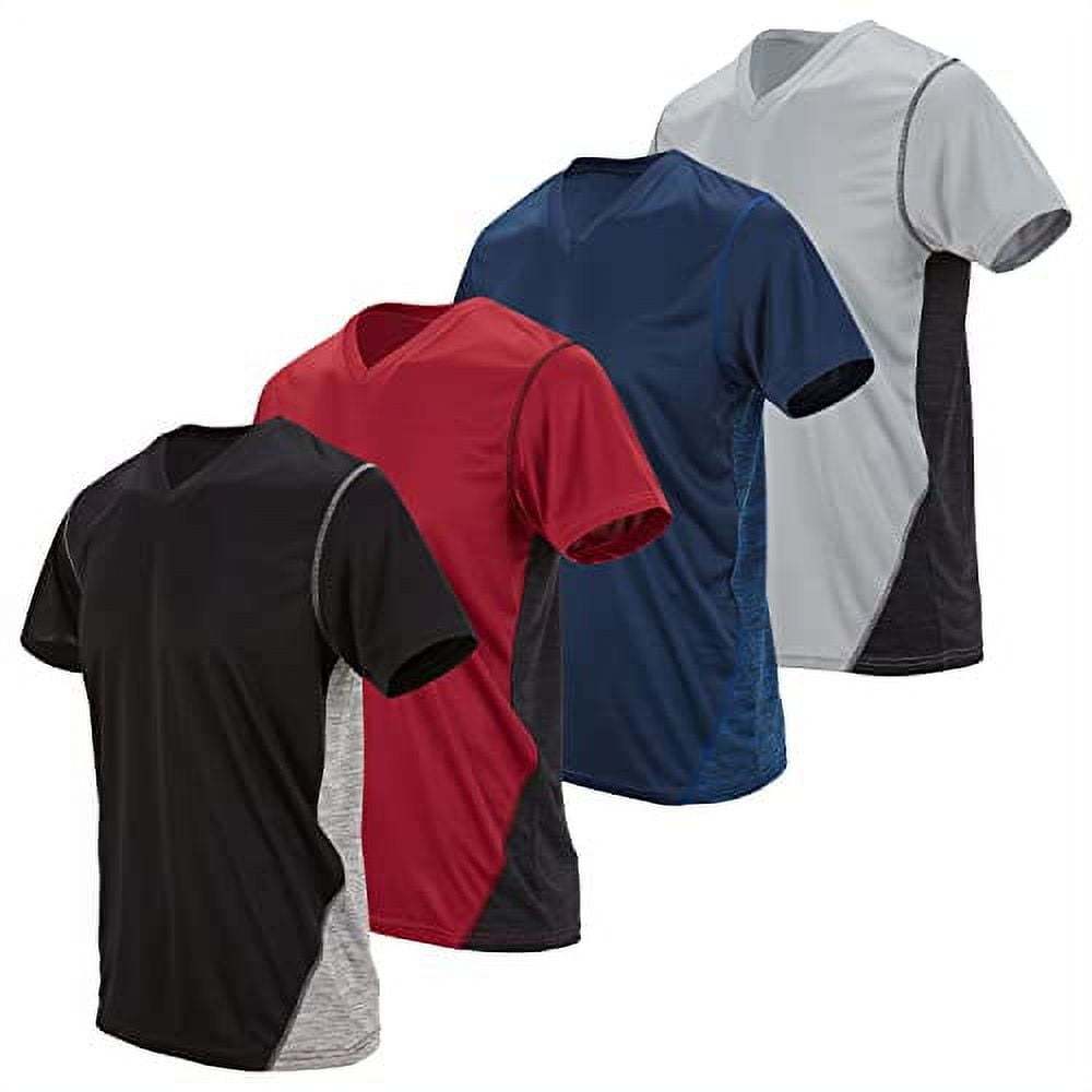 Men's V-Neck Performance Tshirts, Short Sleeve Dry Fit Mens Shirts for ...