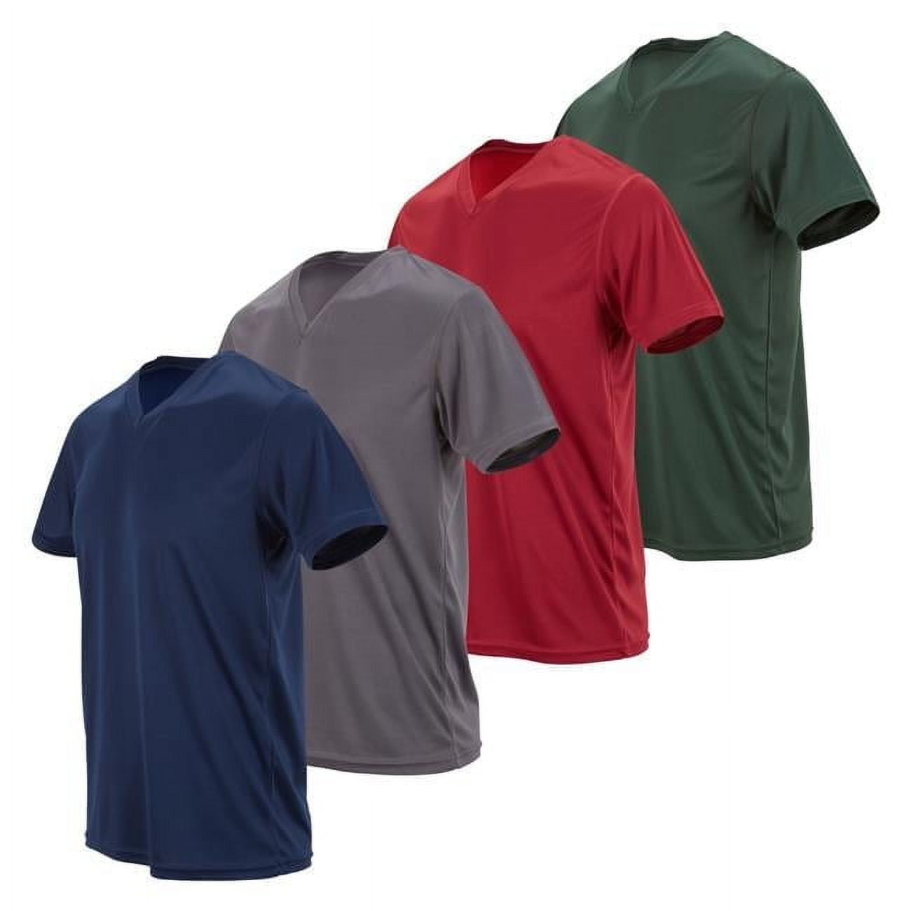 Men's V-Neck Performance Tshirts, Short Sleeve Dry Fit Mens Shirts for ...
