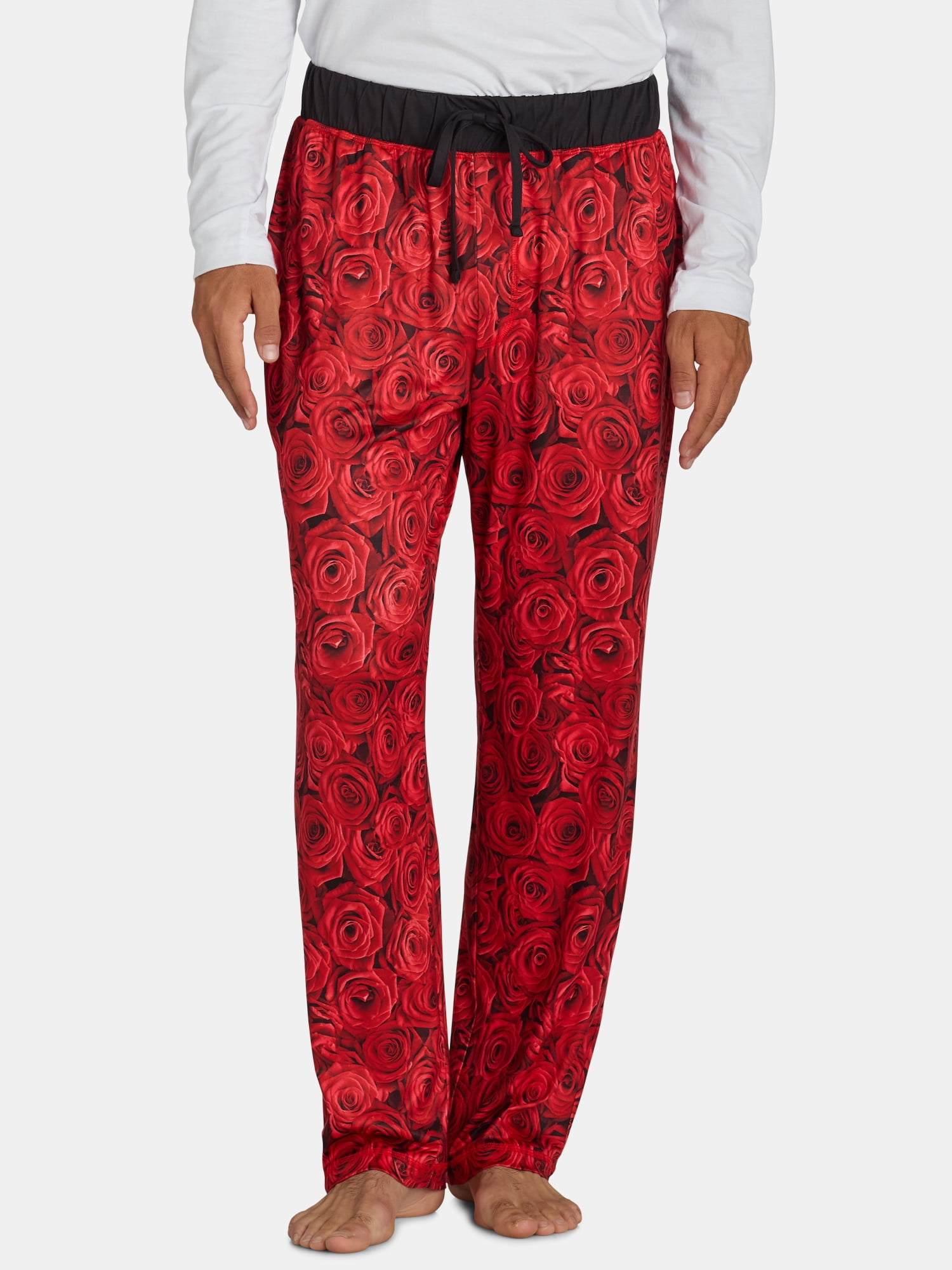 Men's Valentine's Day Roses Graphic Print Sleep Pants from Way to ...