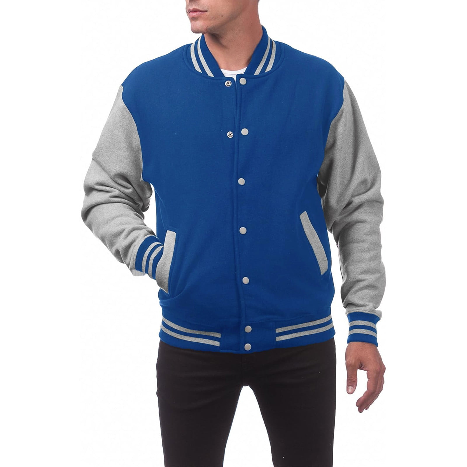 Men's Varsity Jacket Causal Slim Fit Cotton Letterman Baseball Bomber ...
