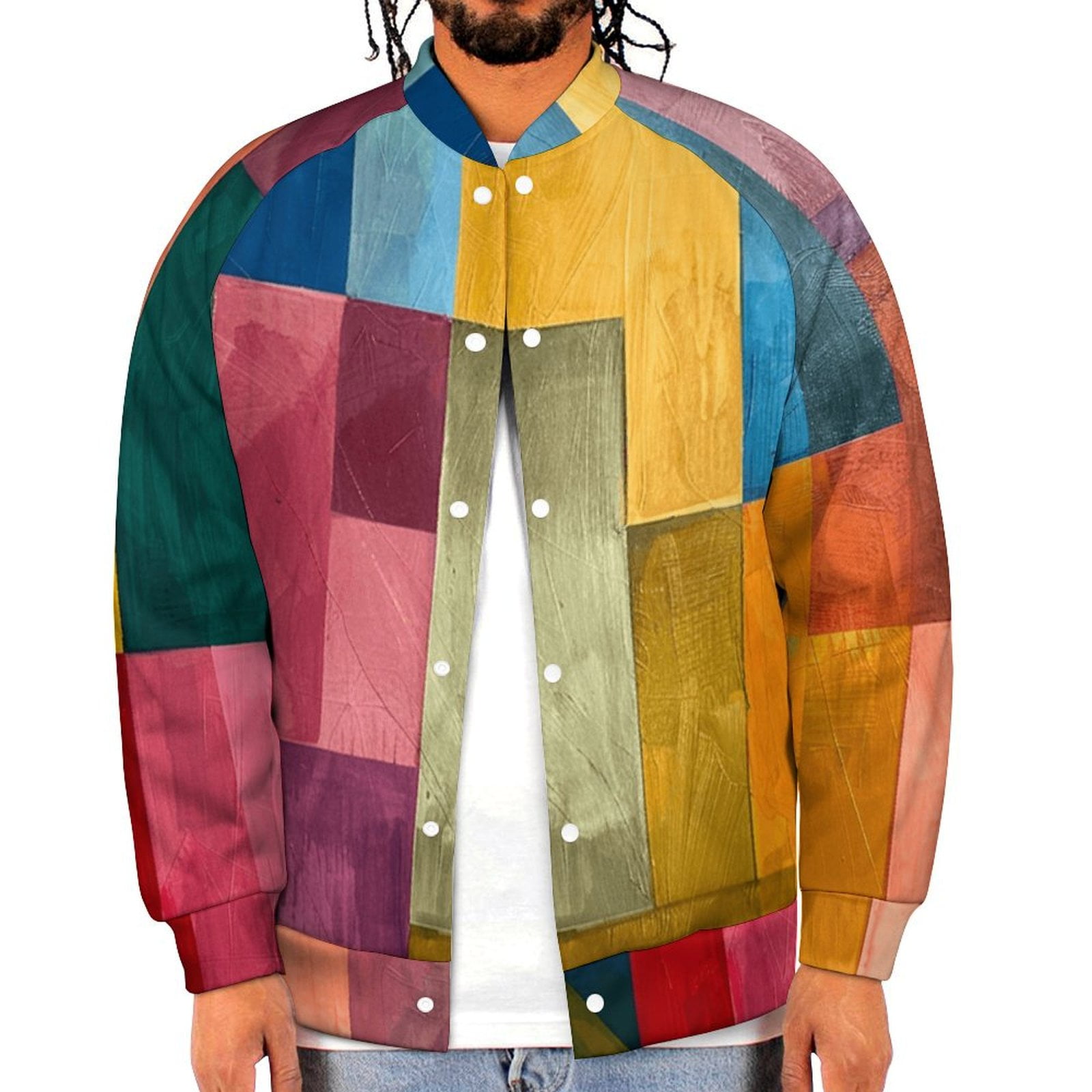 Men's Varsity Jacket Racer Jacket Oversized Baseball Bomber Jackets ...