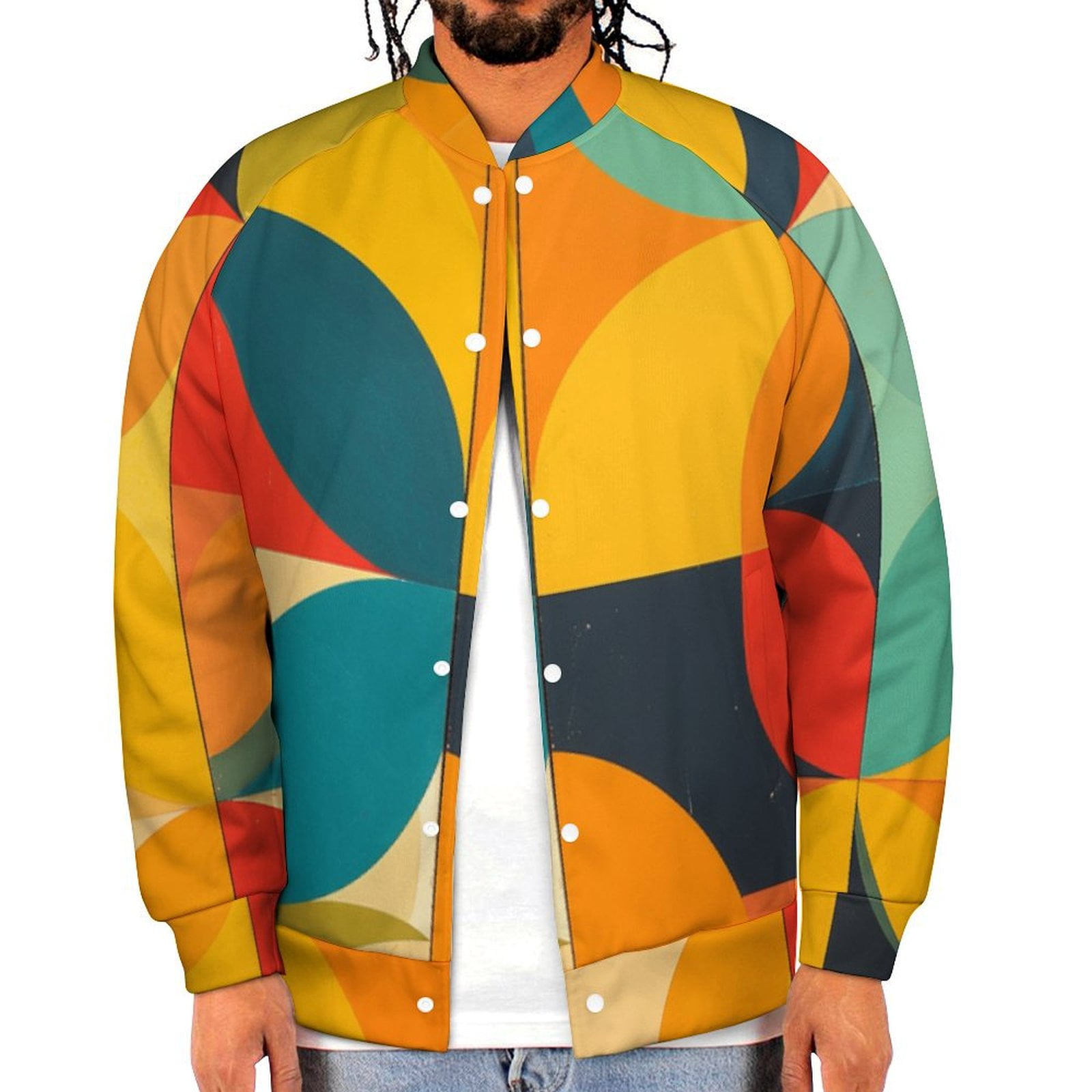 Men's Varsity Jacket Racer Jacket Oversized Baseball Bomber Jackets ...