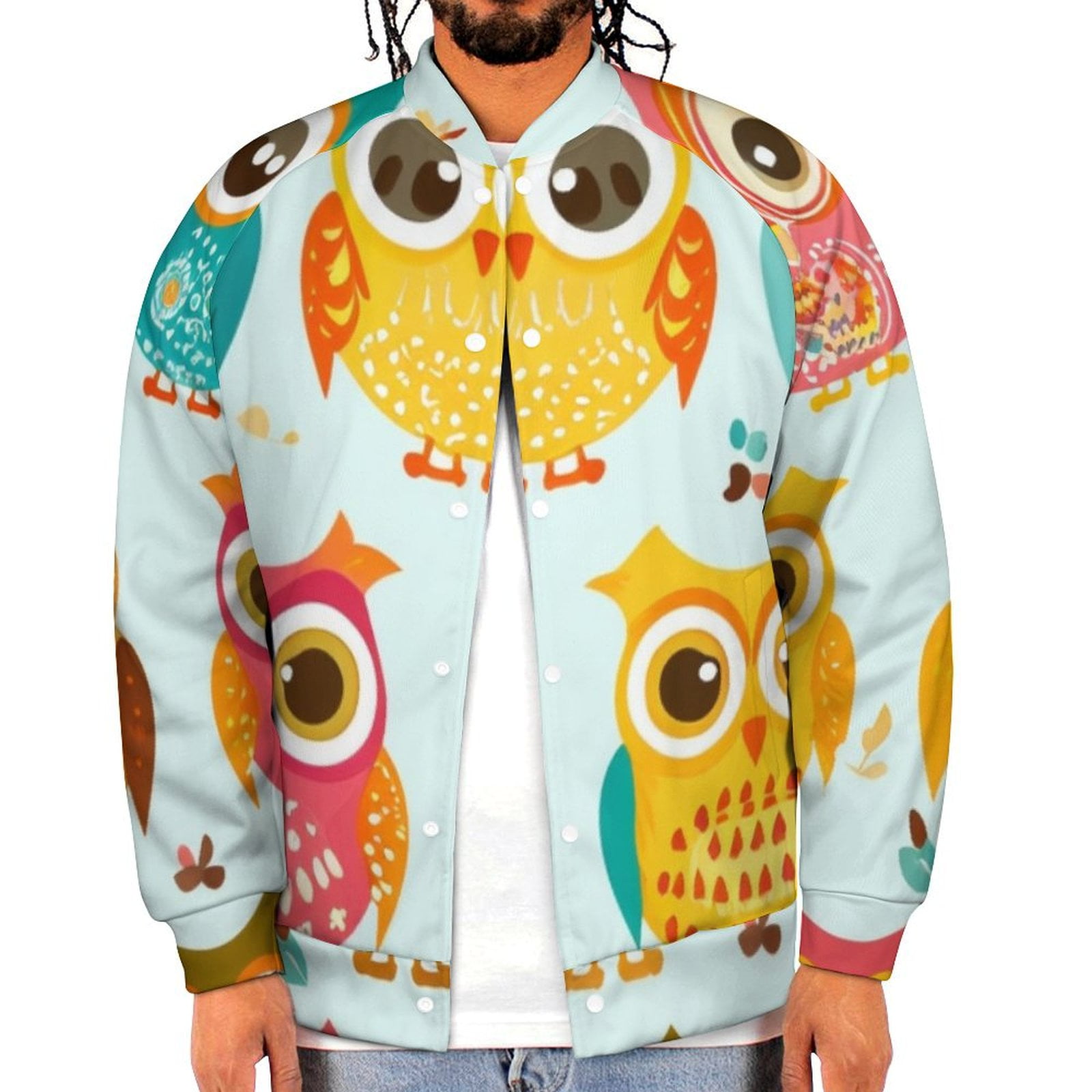 Men's Varsity Jacket Racer Jacket Oversized Baseball Bomber Jackets ...