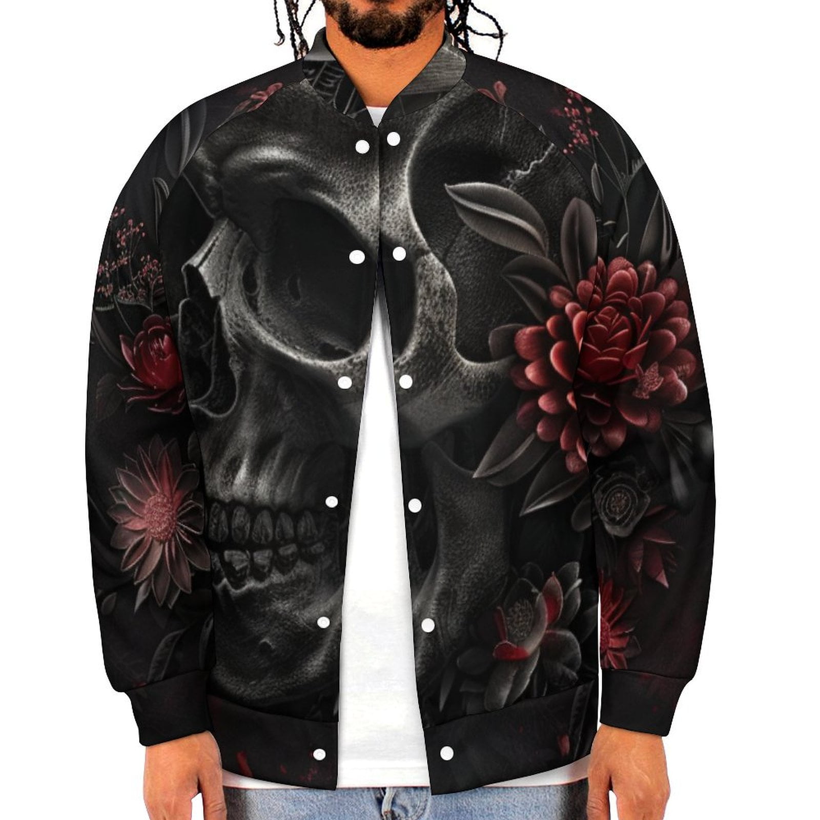 Men's Varsity Jacket Racer Jacket Oversized Baseball Bomber Jackets ...