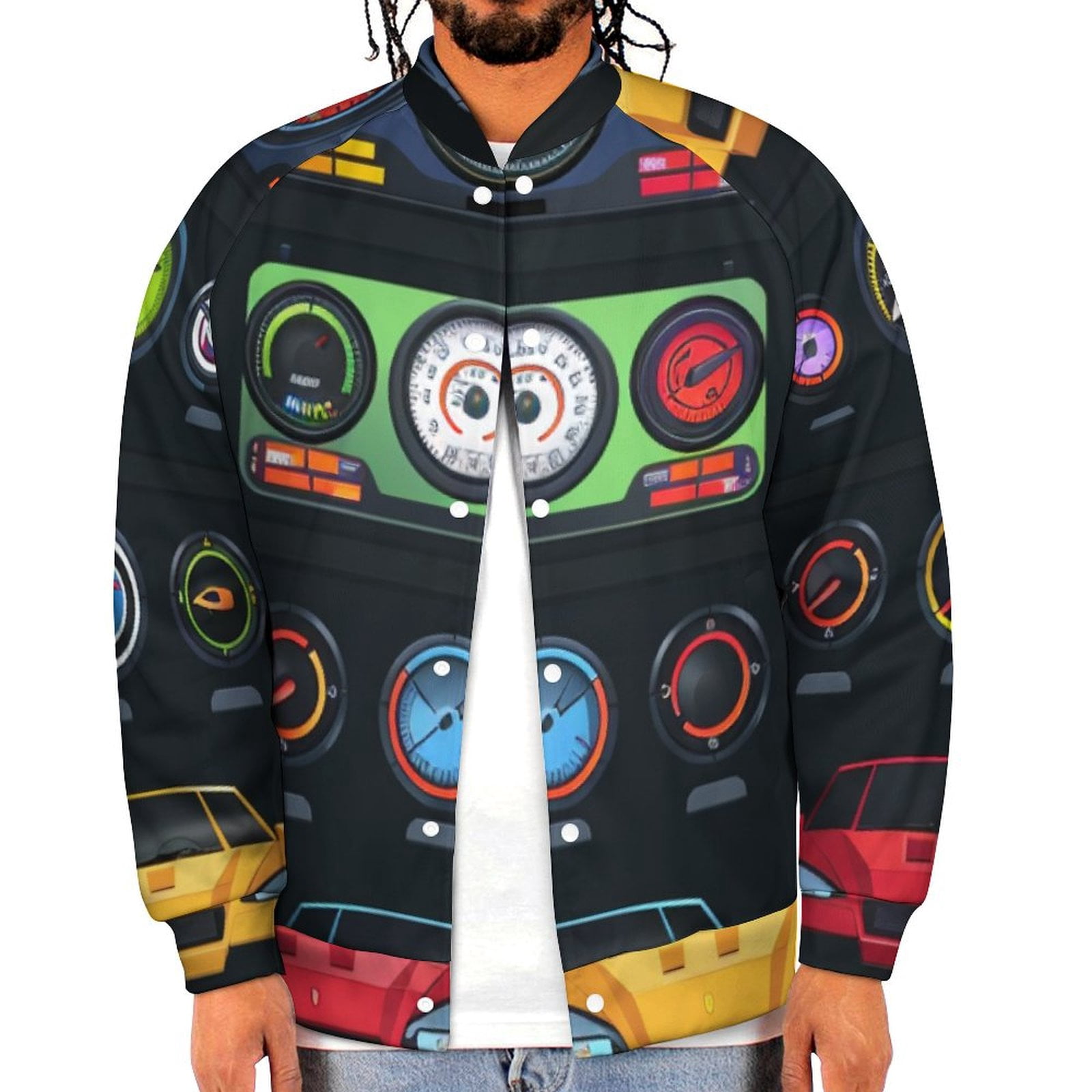 Men's Varsity Jacket Racer Jacket Oversized Baseball Bomber Jackets ...