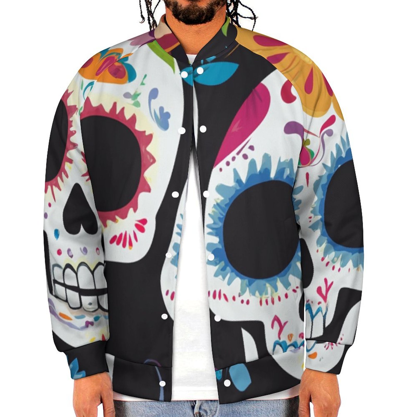 Men's Varsity Jacket Racer Jacket Oversized Baseball Bomber Jackets ...