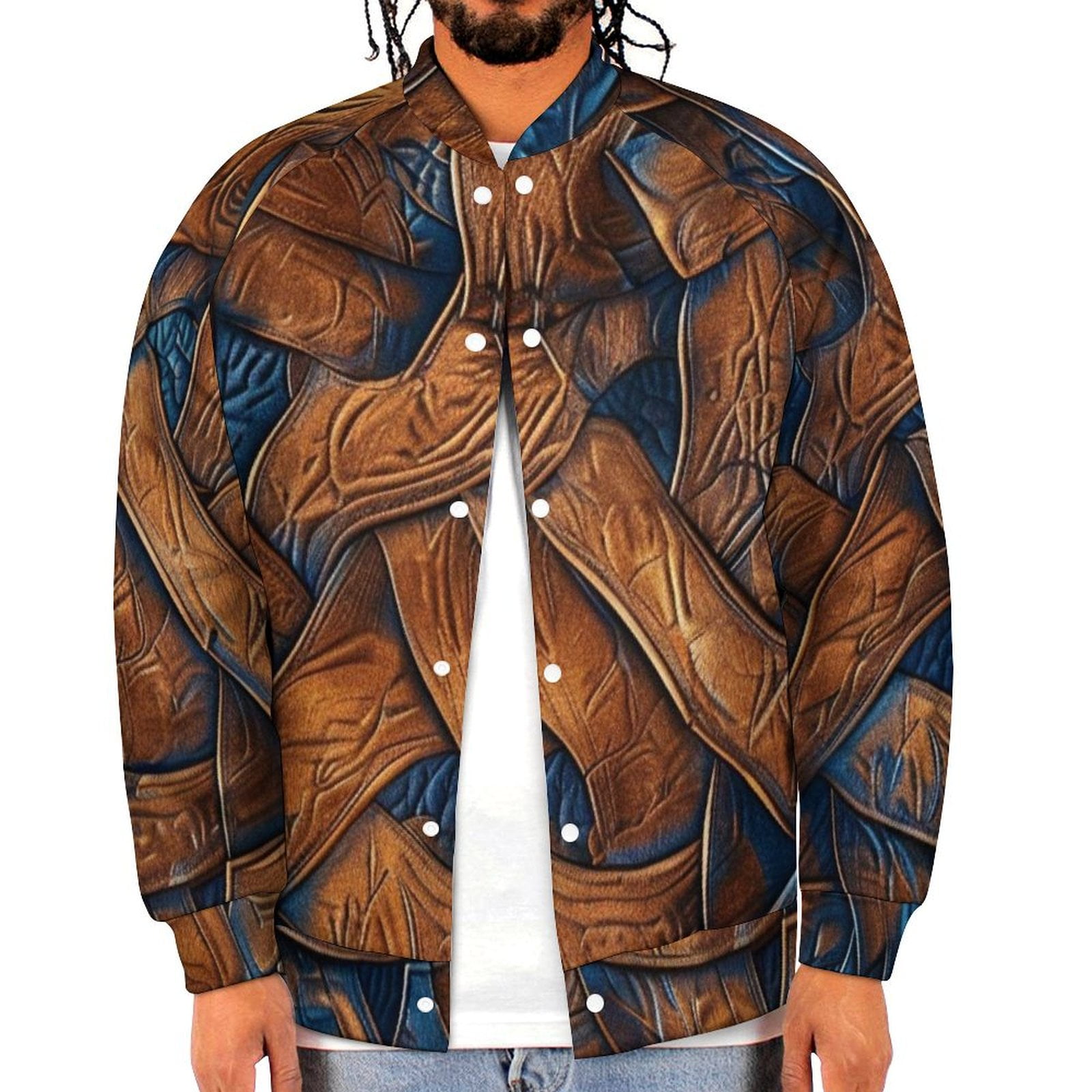 Men's Varsity Jacket Racer Jacket Oversized Baseball Bomber Jackets ...