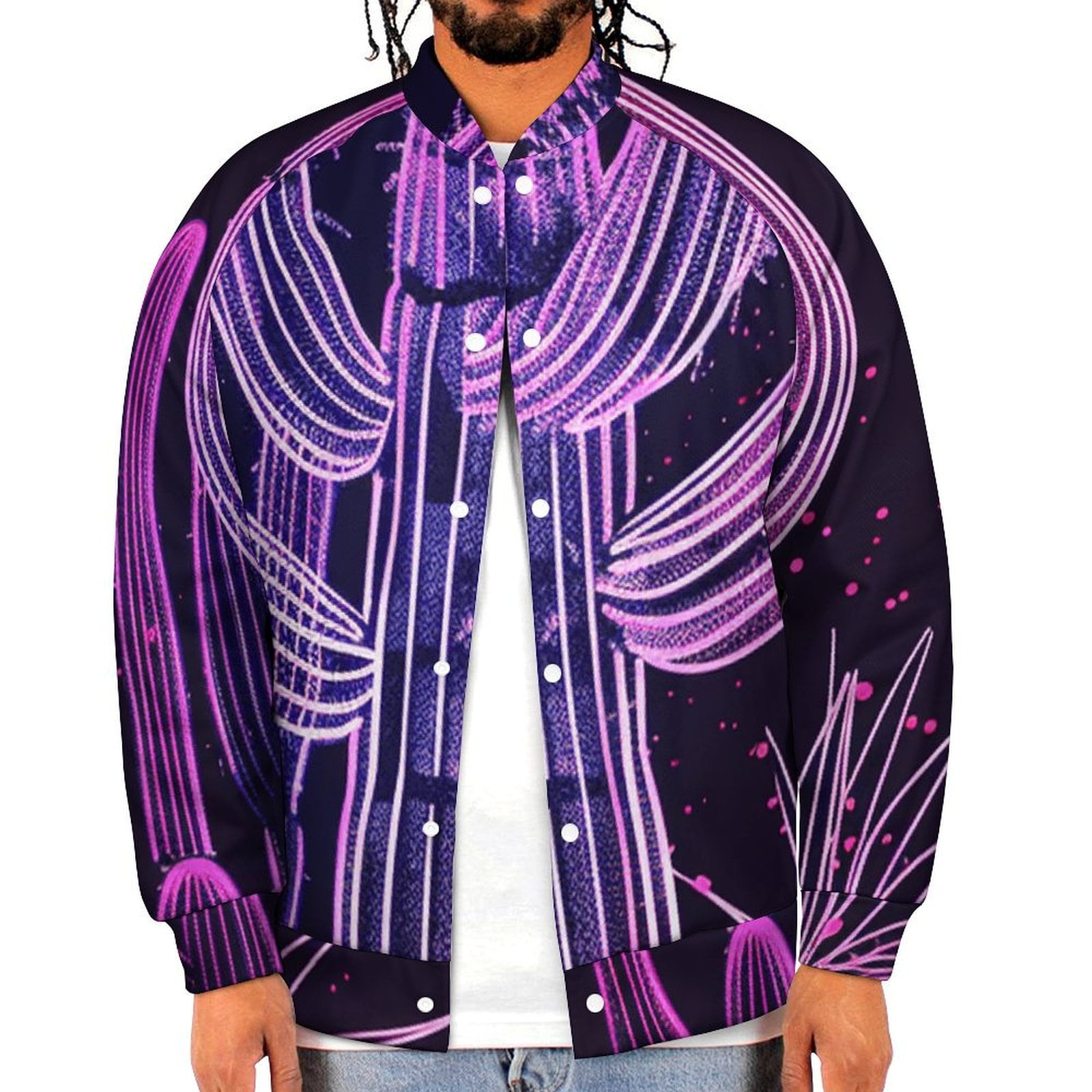 Men's Varsity Jacket Racer Jacket Oversized Baseball Bomber Jackets ...