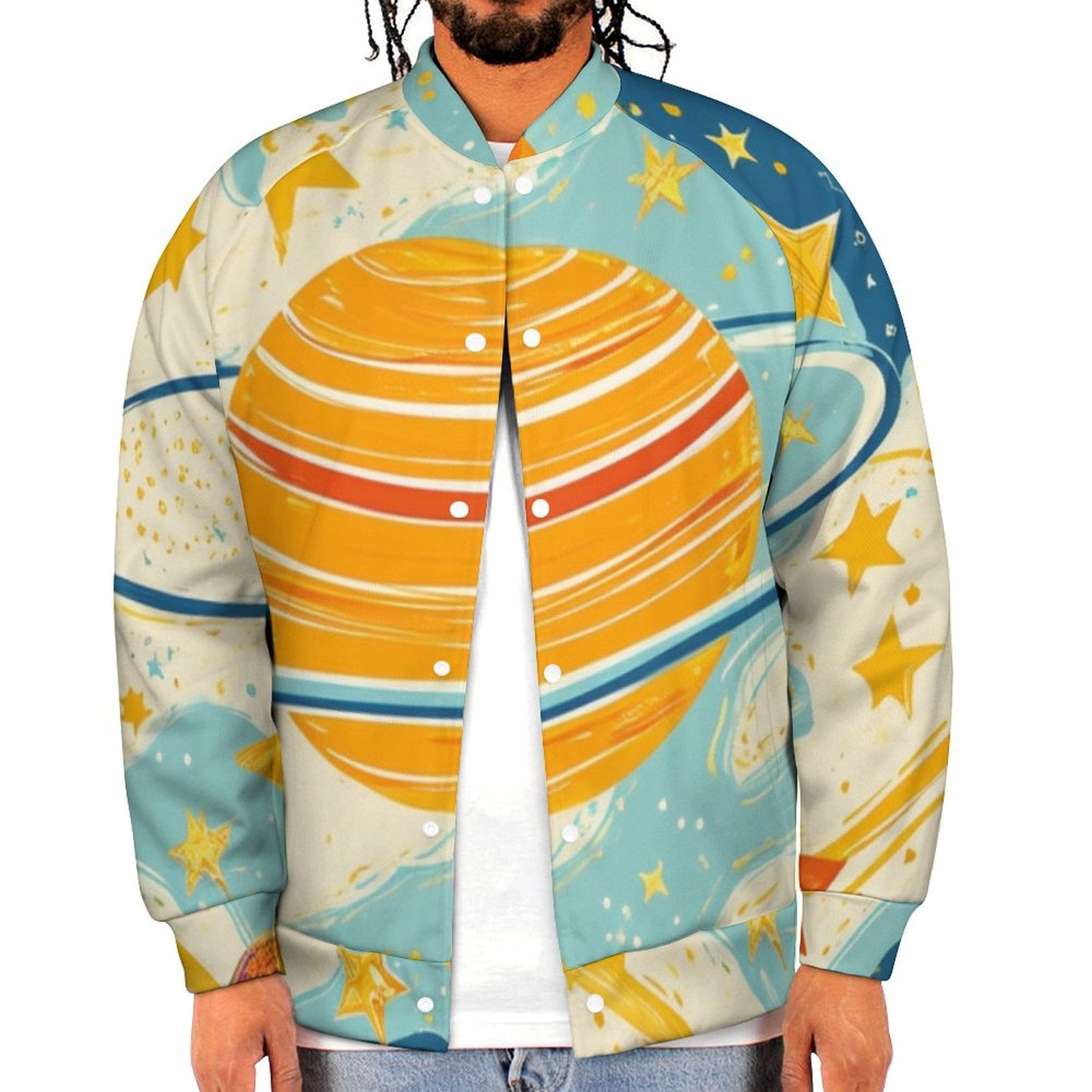 Men's Varsity Jacket Racer Jacket Oversized Baseball Bomber Jackets ...