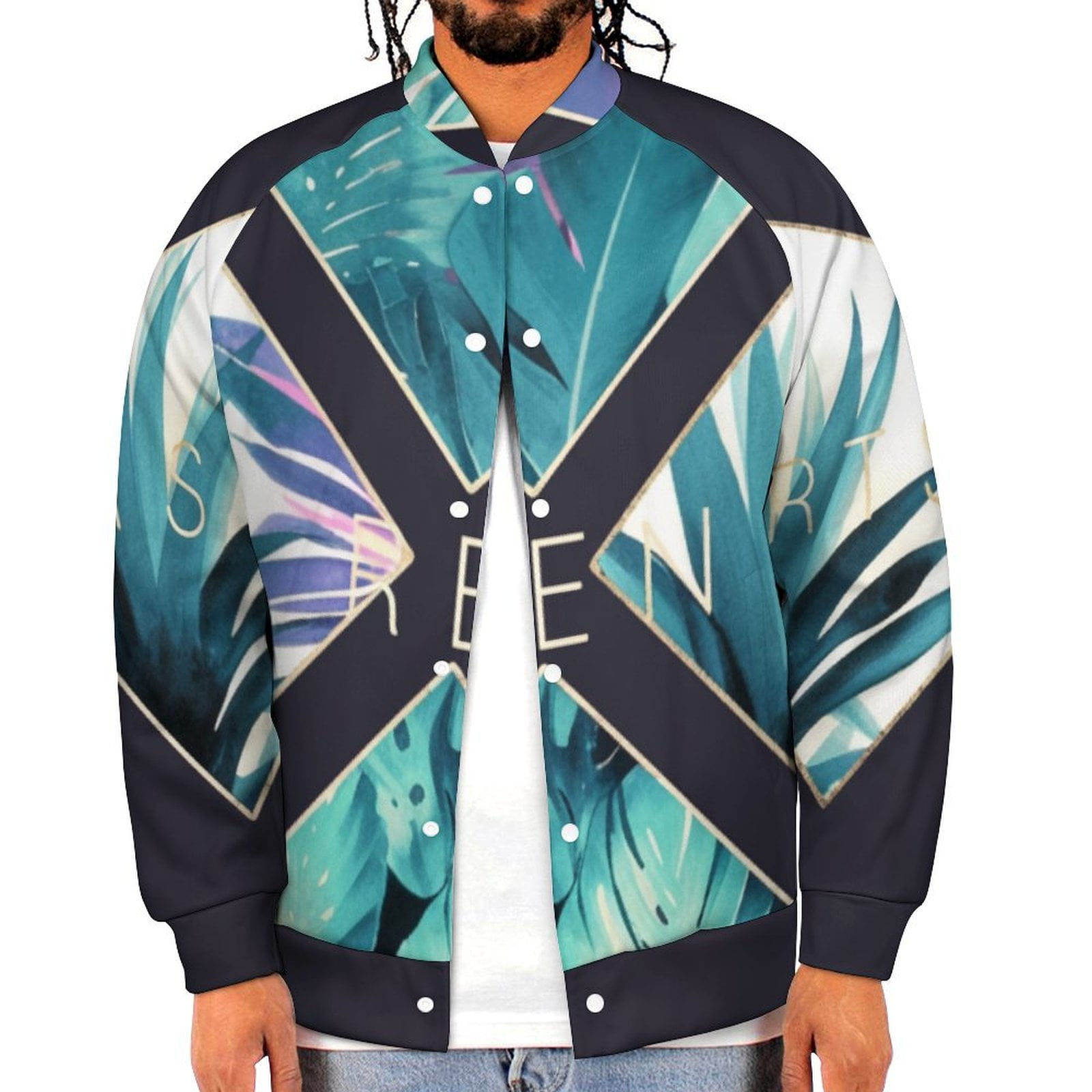 Men's Varsity Jacket Racer Jacket Oversized Baseball Bomber Jackets ...