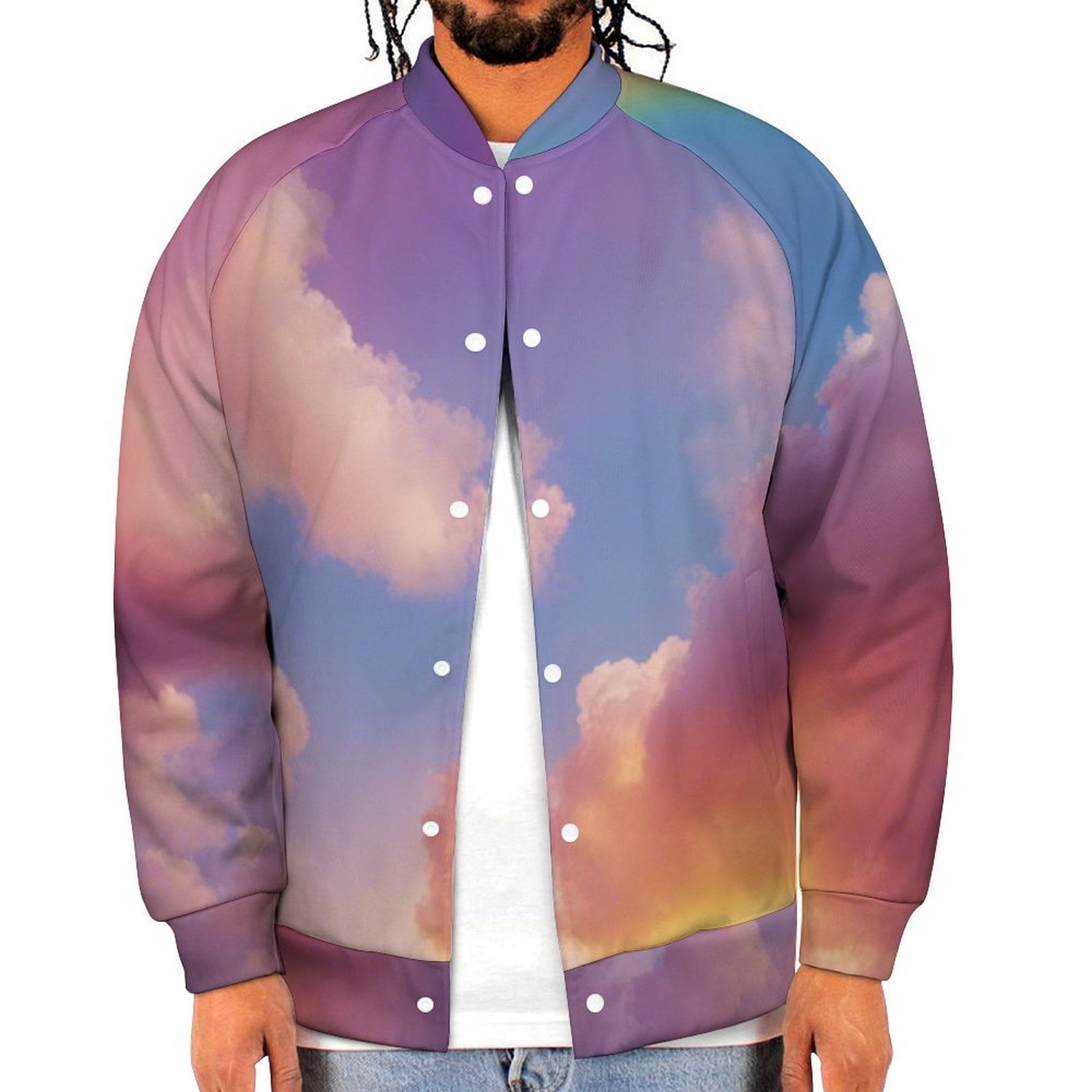 Men's Varsity Jacket Racer Jacket Oversized Baseball Bomber Jackets ...