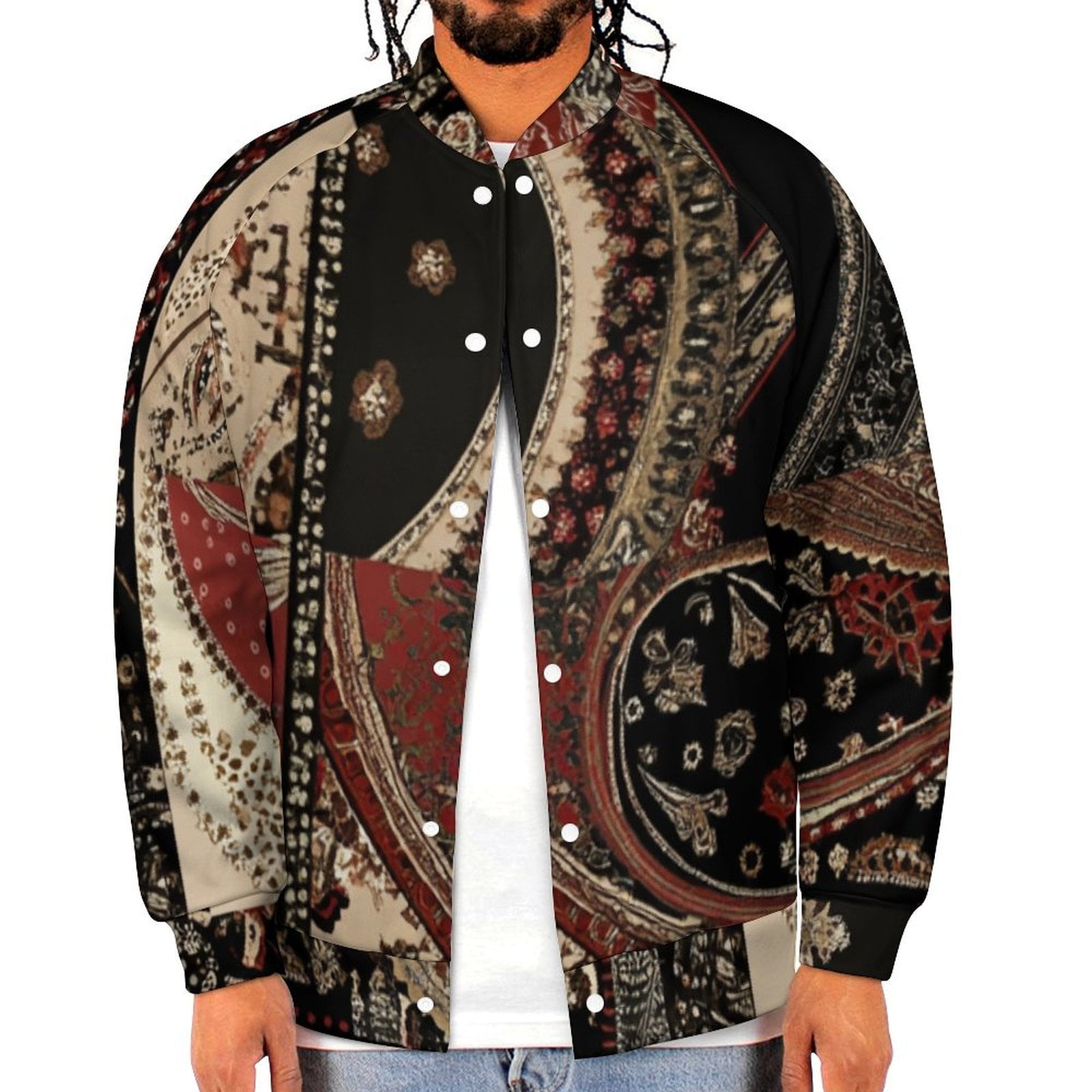 Men's Varsity Jacket Racer Jacket Oversized Baseball Bomber Jackets ...