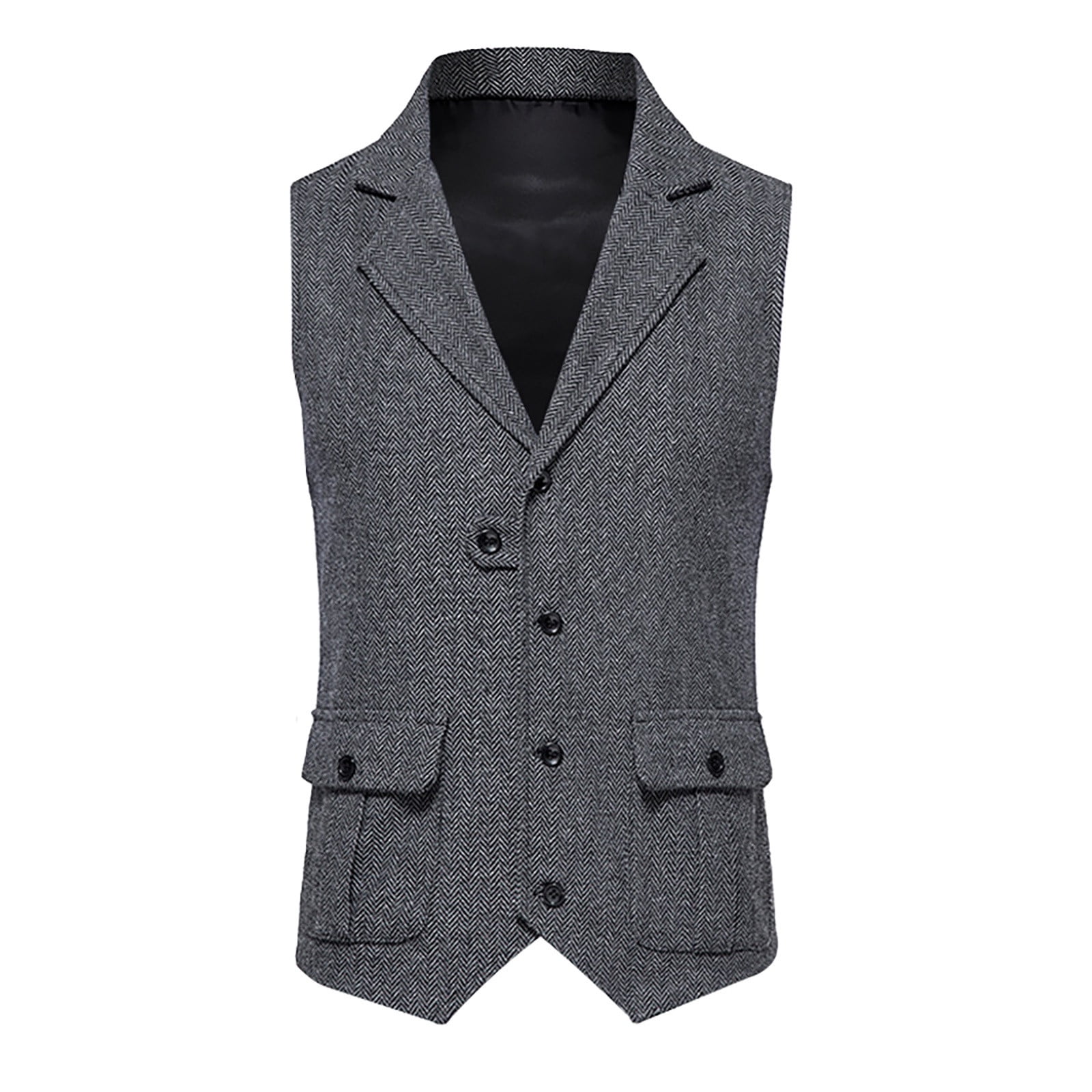 Men's Vest Suit Vest V Neck Silm Fit Solid Formal Suit Waist Coat ...
