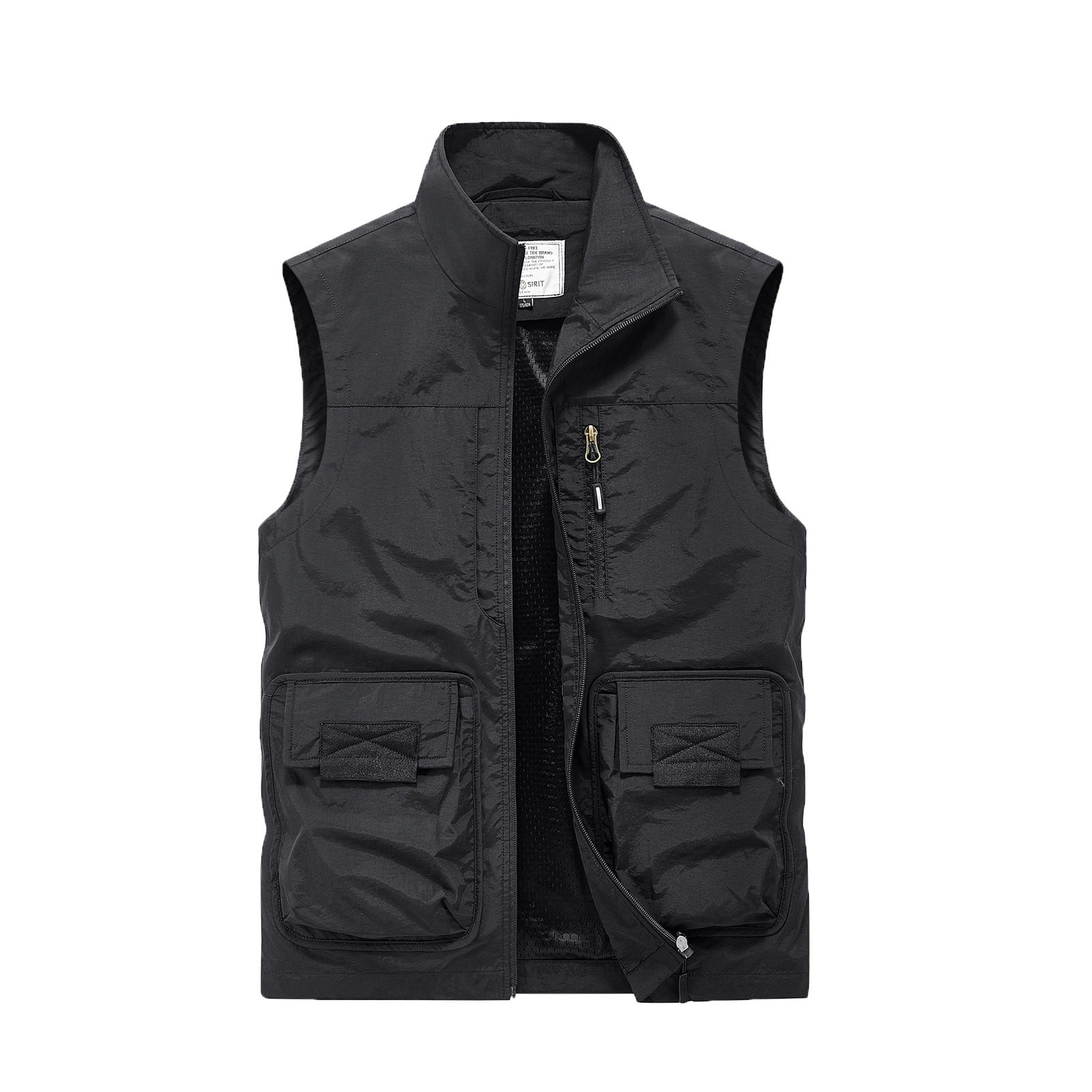 Men's Vests Jacket Cargo Outdoor Work Vest Safari Fishing Travel Gilet ...