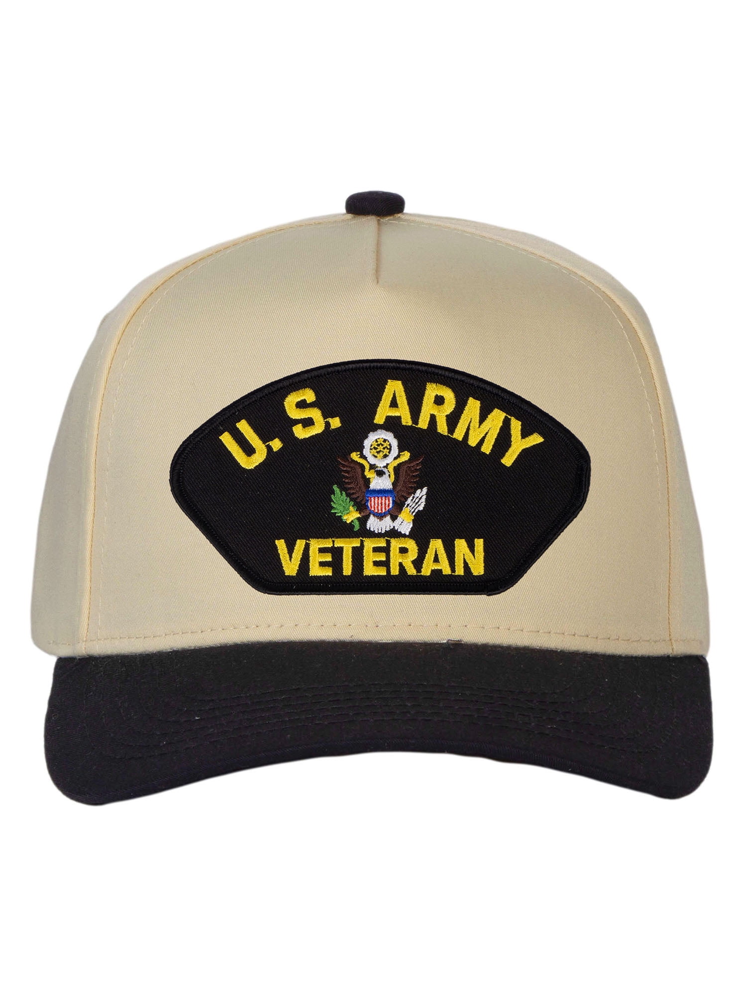 Men's Veteran Series US Military Veteran Snapback Baseball Cap Khaki ...