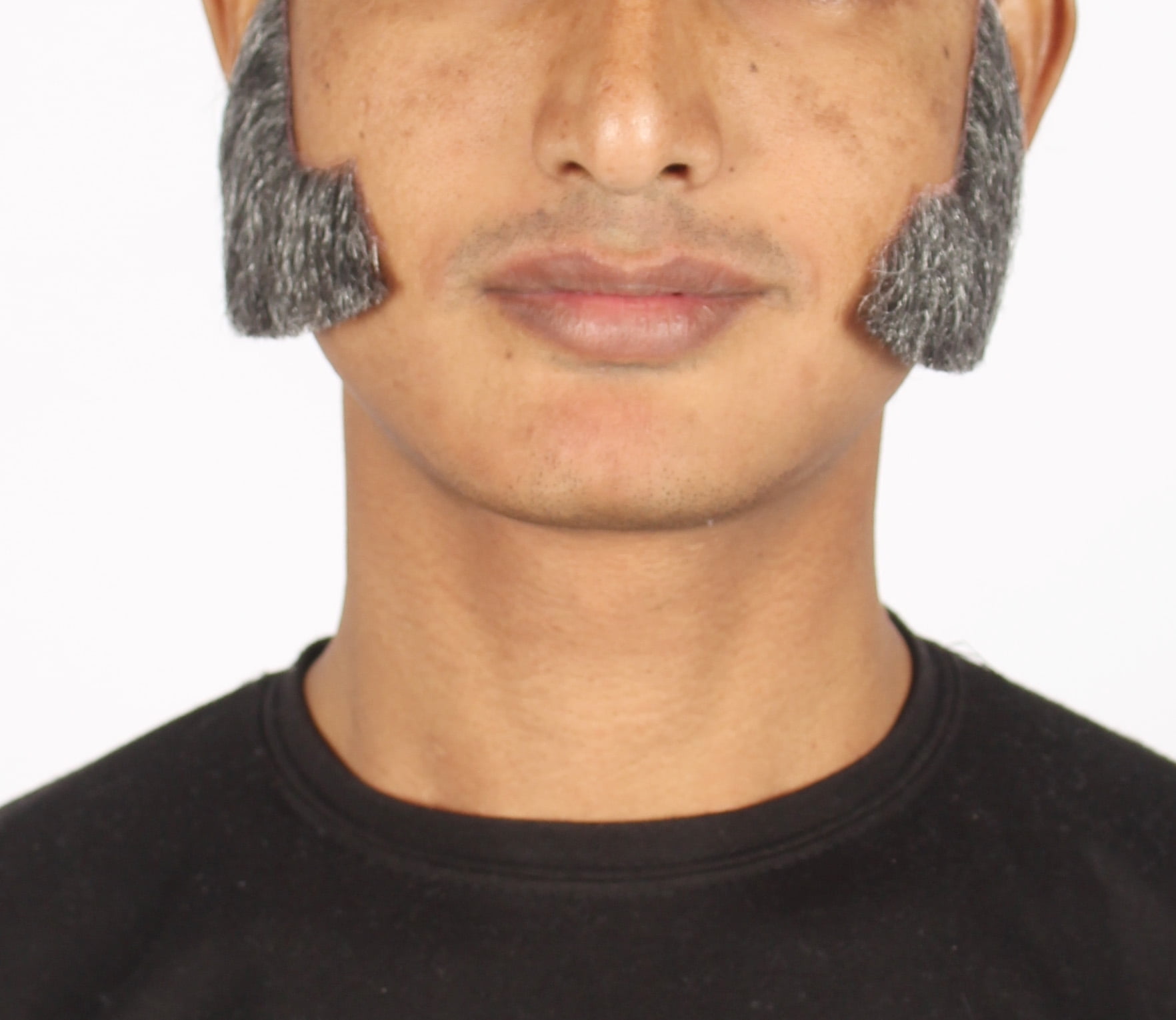 Men's Victorian Mutton Chops Style Beard | Gray Cosplay Beard - Walmart.com