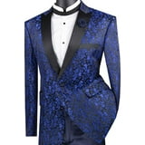 Men's Vinci Suits Paisley Embroidechristmas - New Year Holiday Red Blue ...