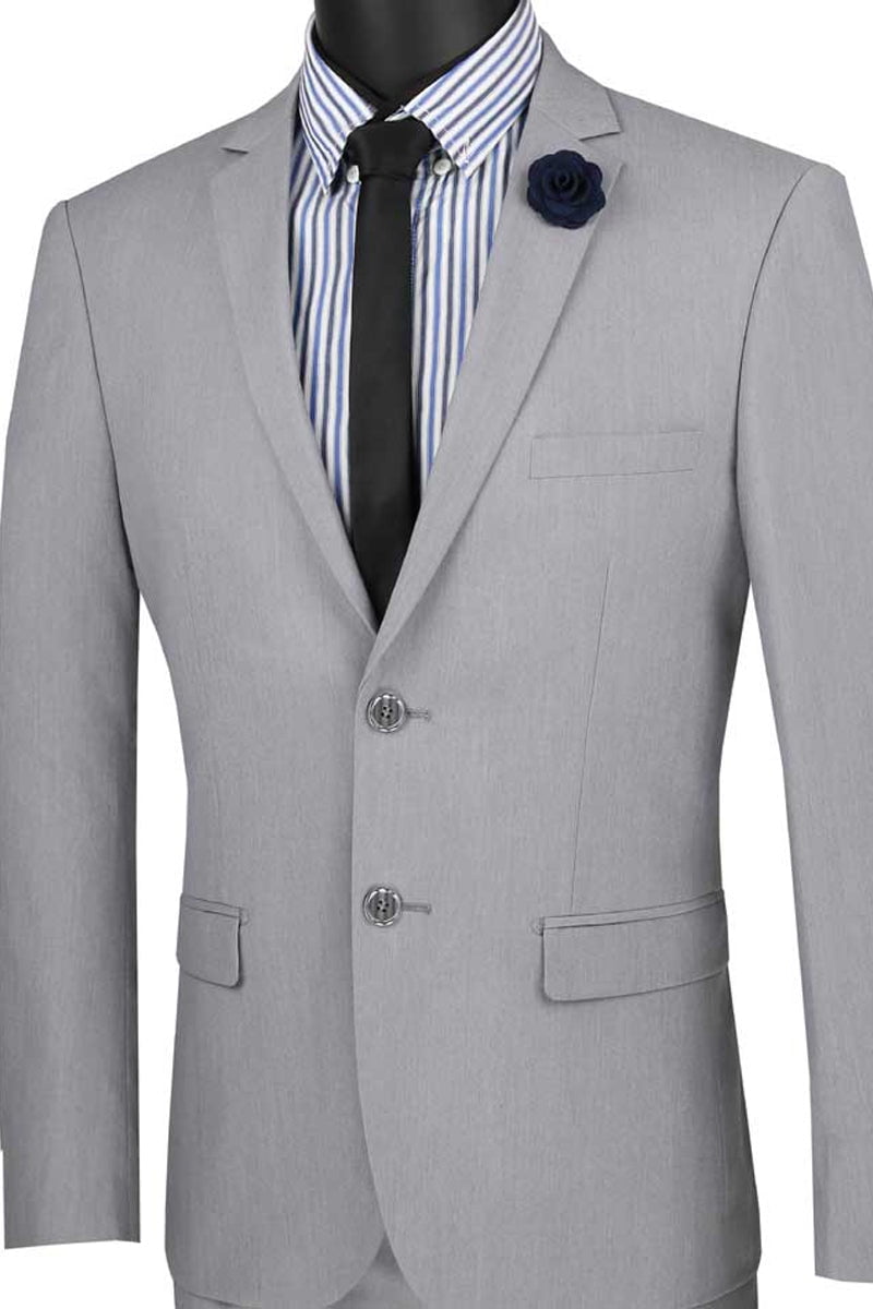 Men's Vinci Suits Slim Grey Suit Size 40 Regular - Walmart.com