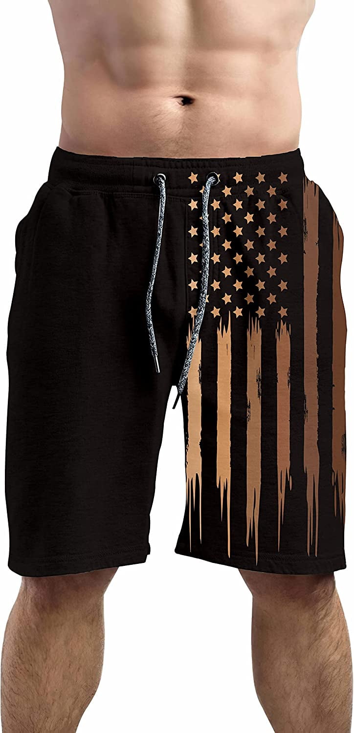 Men's Vintage-American Flag Swim Trunks Quick Dry Summer Surf Beach ...